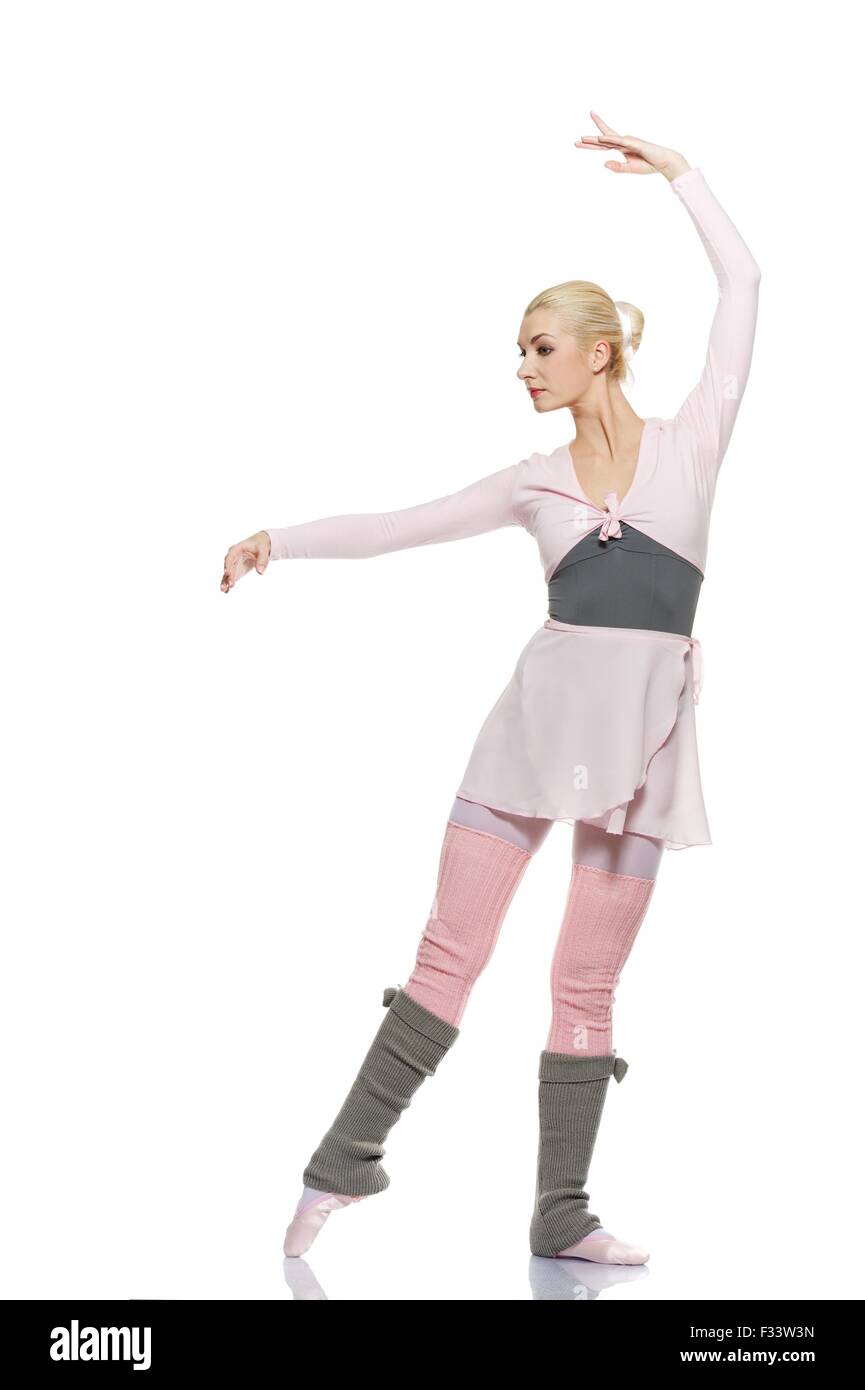 Beautiful ballet dancer isolated on white background Stock Photo - Alamy