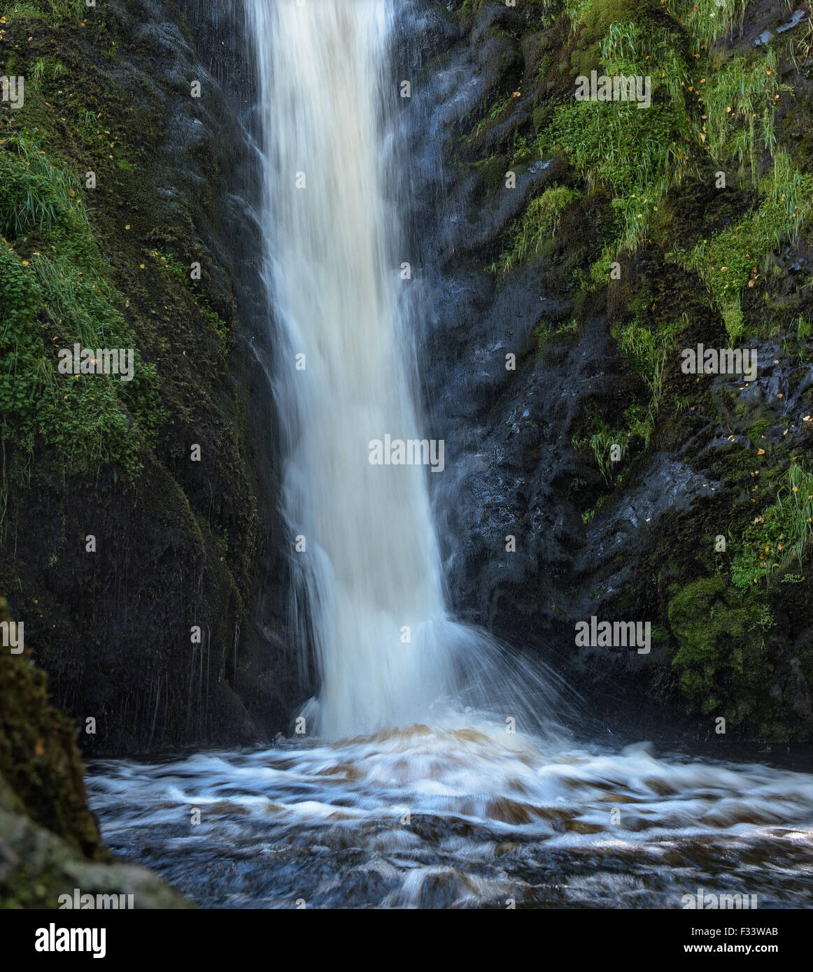 Linhope Spout waterfall in the Cheviots Northumberland Stock Photo - Alamy
