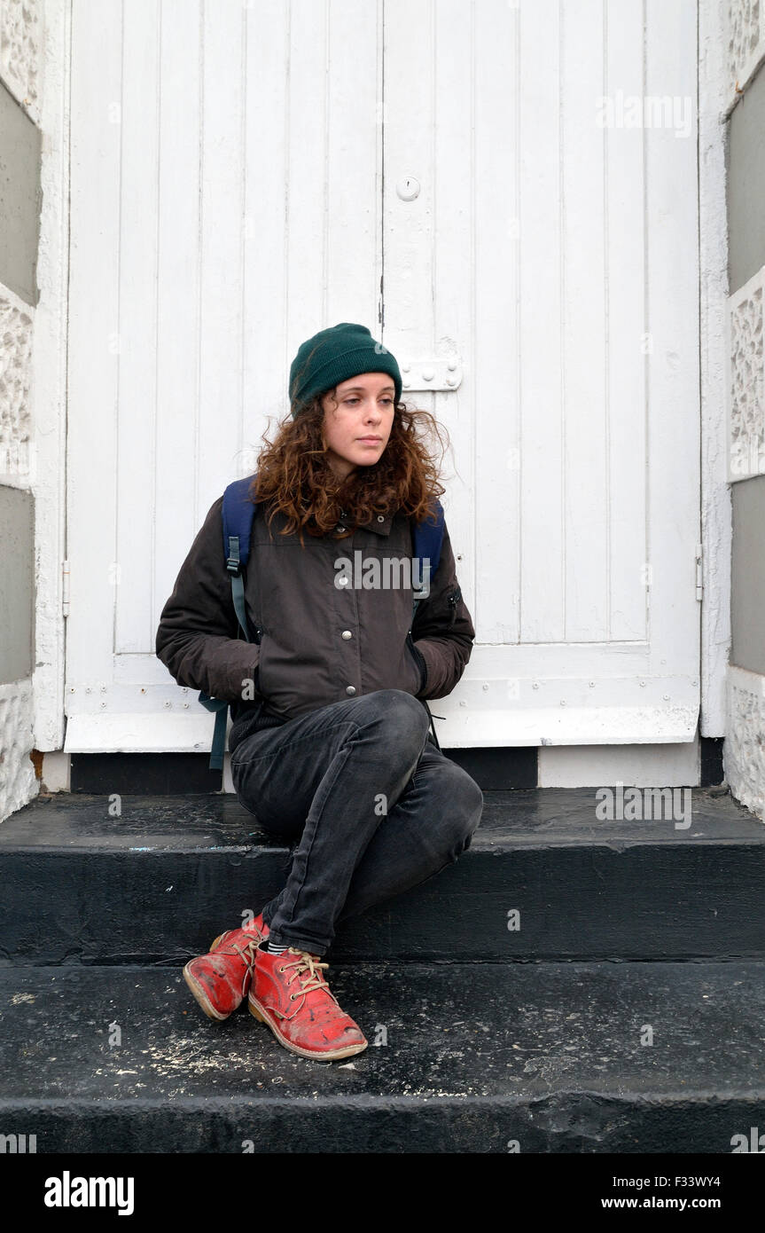 Woman teen girl waiting hi-res stock photography and images - Alamy