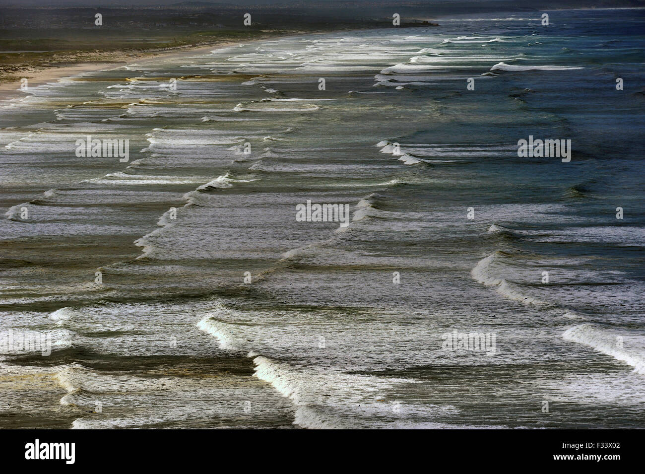 Waves on Muizenberg Beach, Cape Town Stock Photo - Alamy