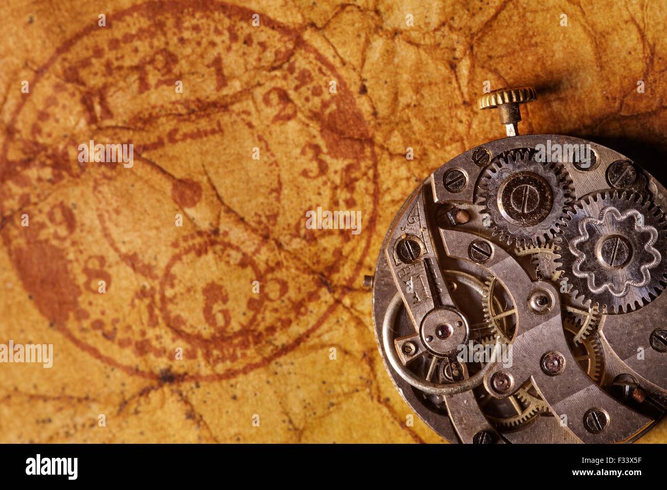 Close-up of an ancient gears Stock Photo - Alamy