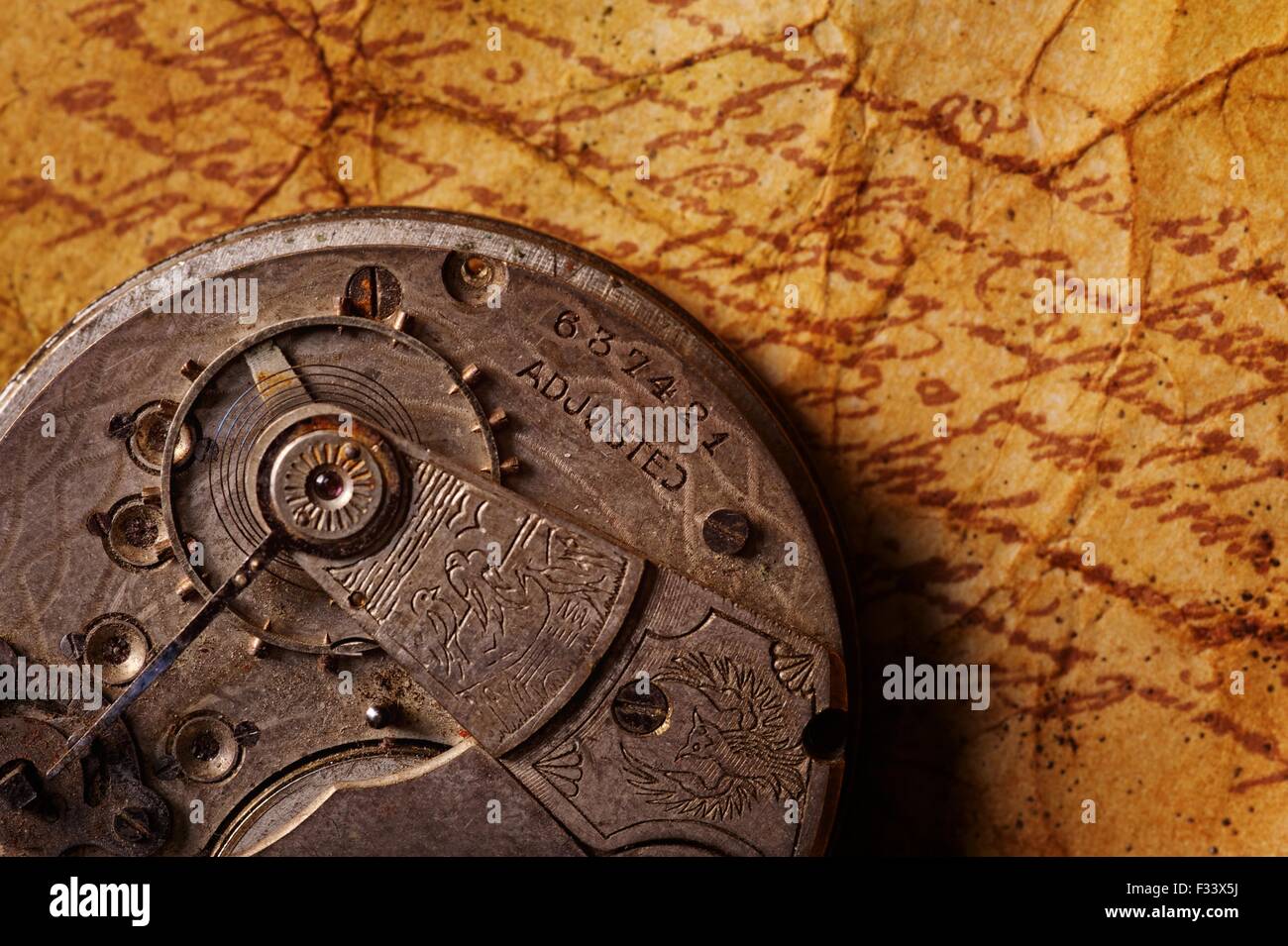 Close-up of an ancient gears Stock Photo - Alamy