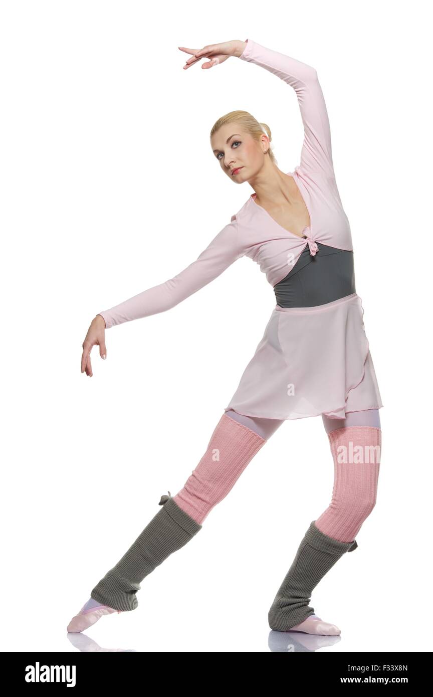 Beautiful ballet dancer isolated on white background Stock Photo - Alamy