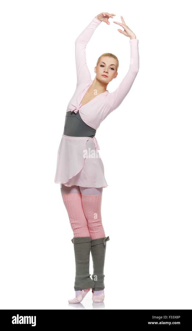 Beautiful ballet dancer isolated on white background Stock Photo - Alamy