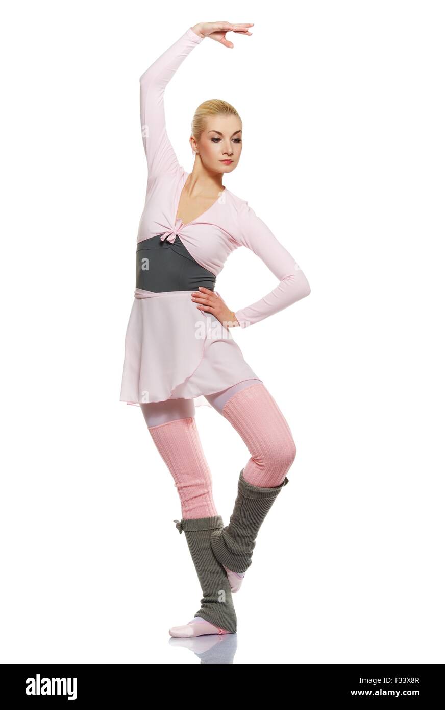 Beautiful ballet dancer isolated on white background Stock Photo - Alamy