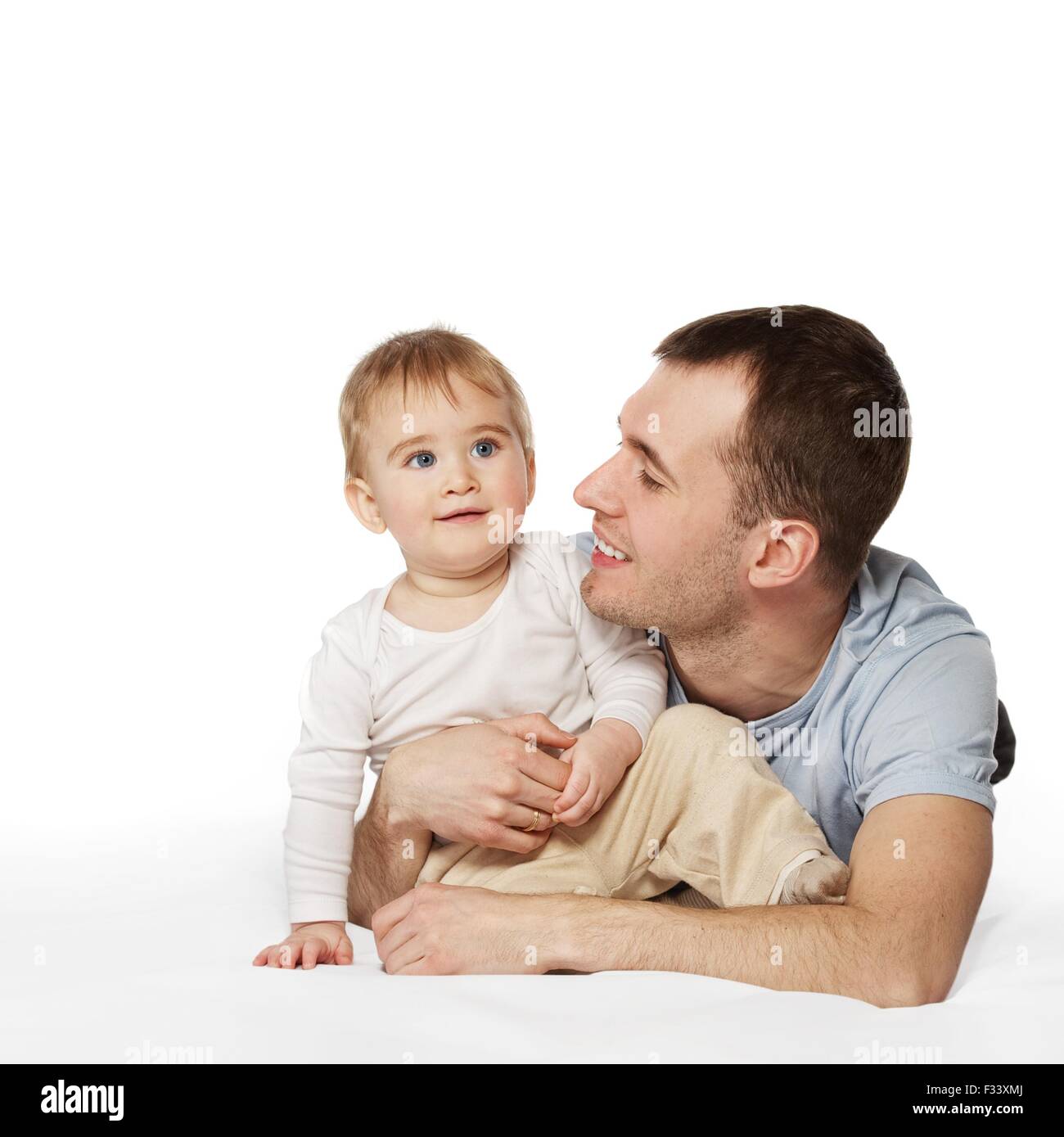 Happy father with his baby Stock Photo - Alamy