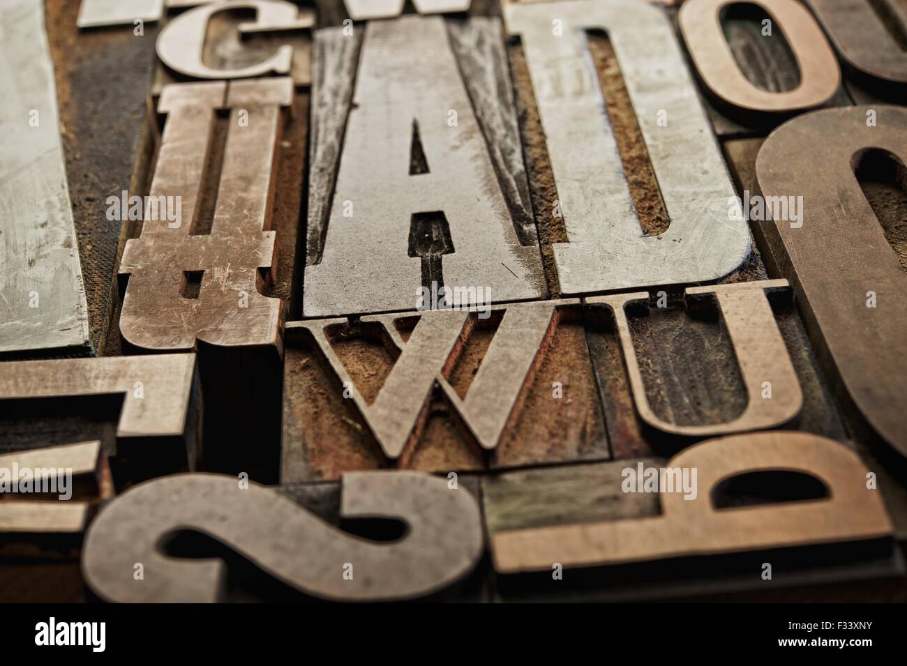 Vintage letter prints Stock Photo - Alamy