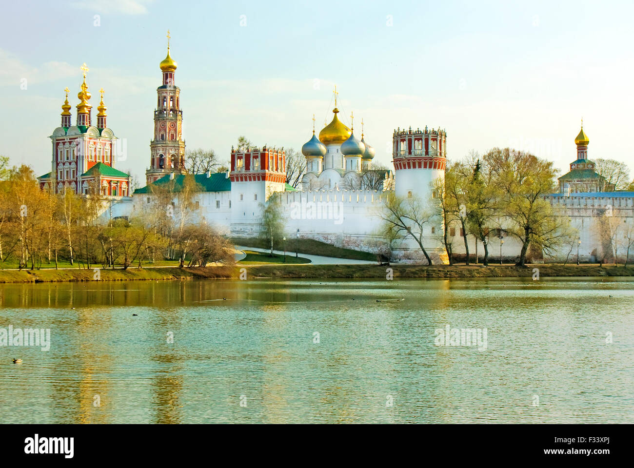 Bogoroditse-Smolensky Novodevichy monastery in Moscow, Russia Stock ...