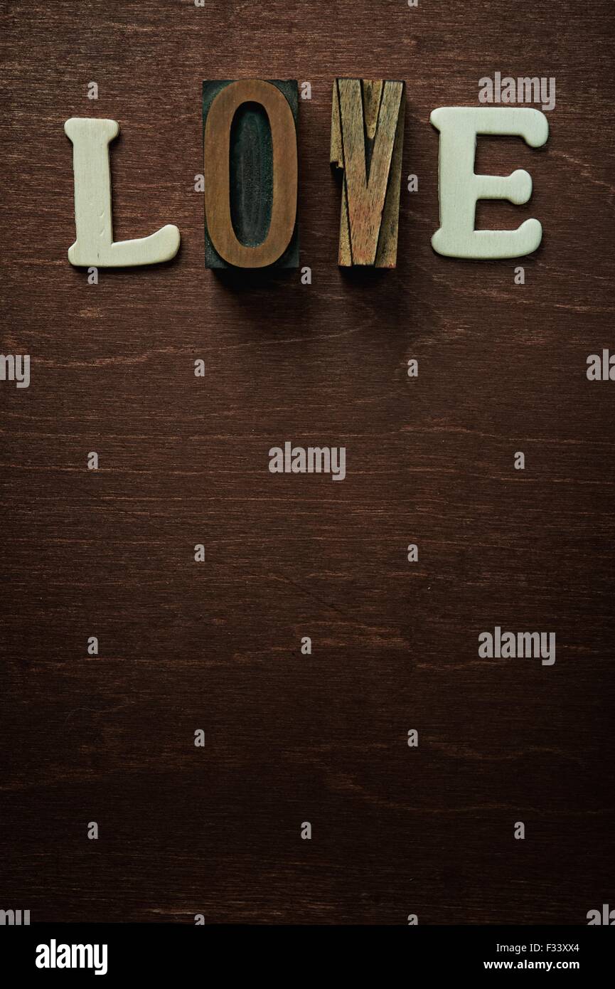 Word love written with wooden letters hi-res stock photography and ...
