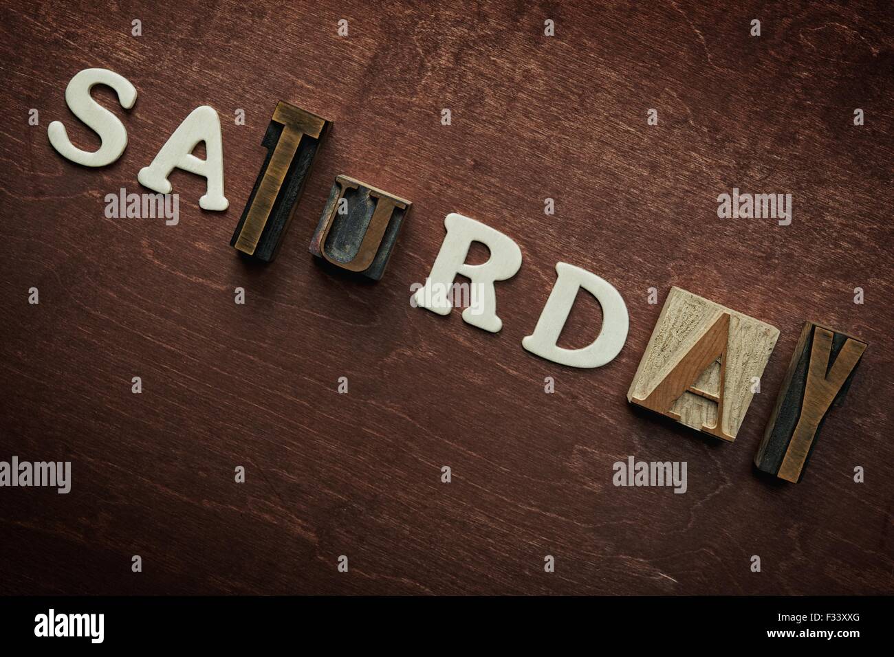 Saturday written hi-res stock photography and images - Alamy