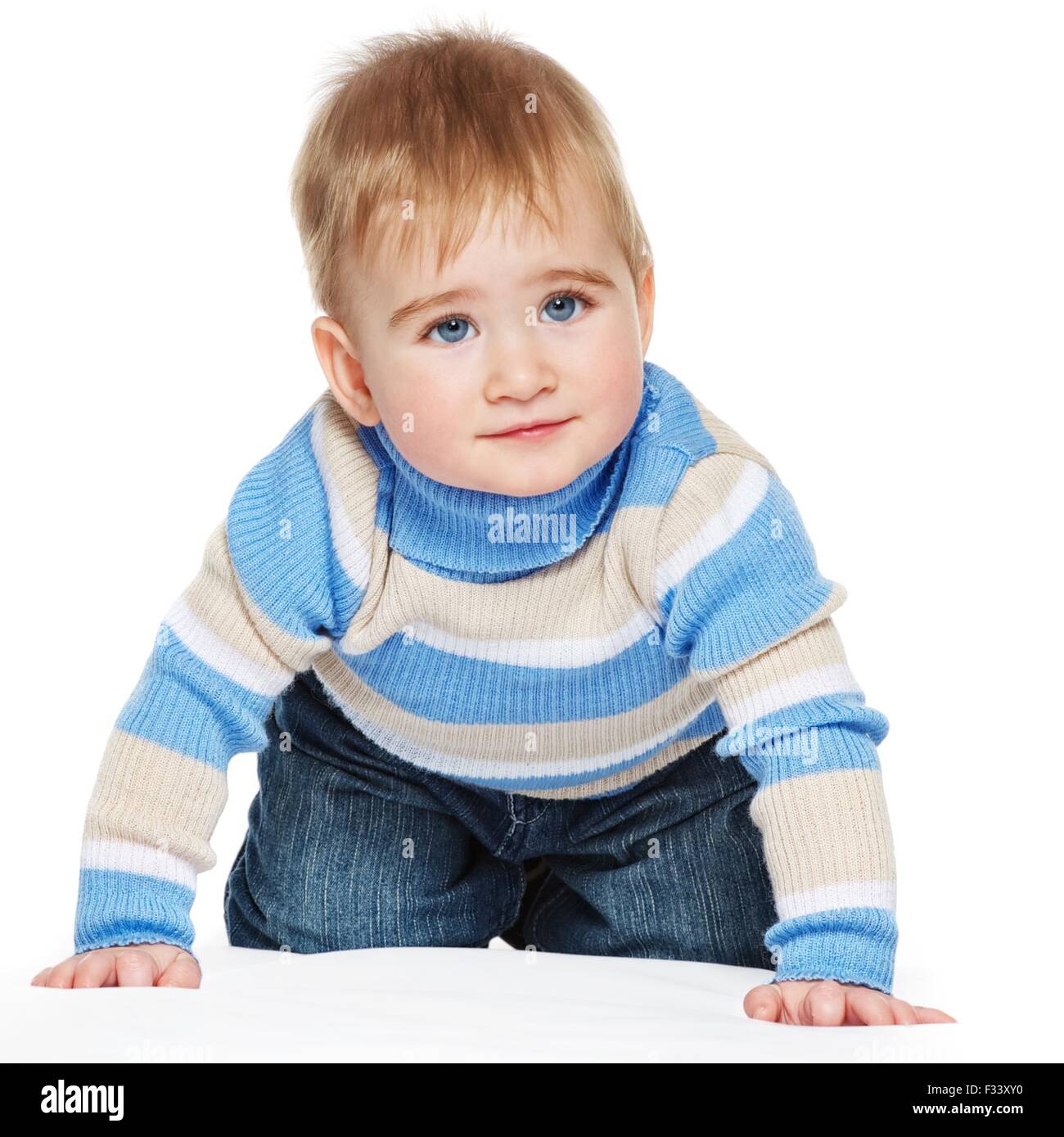 Adorable baby isolated on white Stock Photo - Alamy