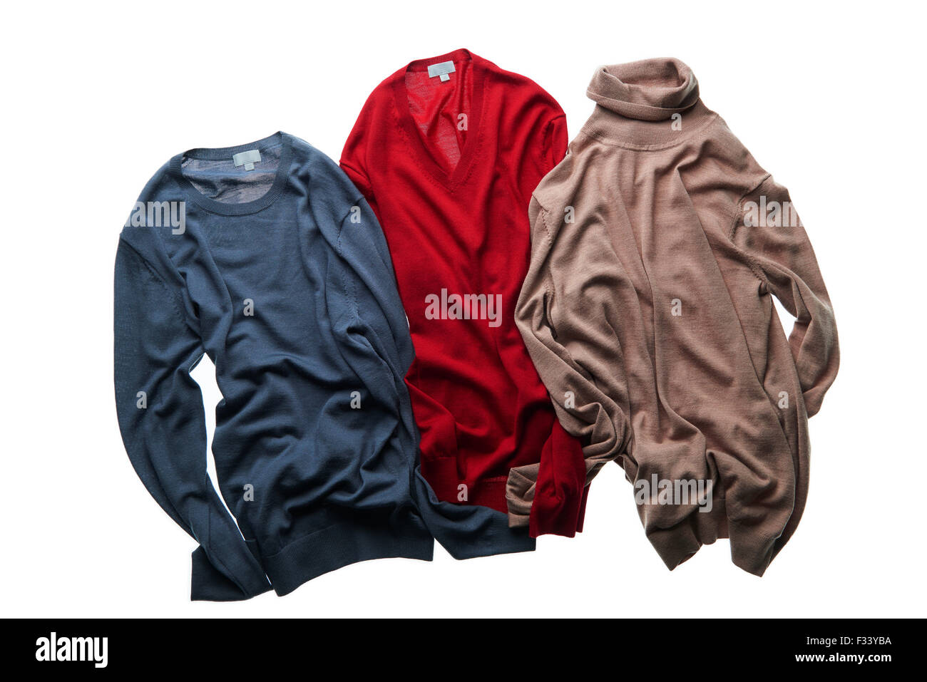 Three different color sweater Stock Photo - Alamy