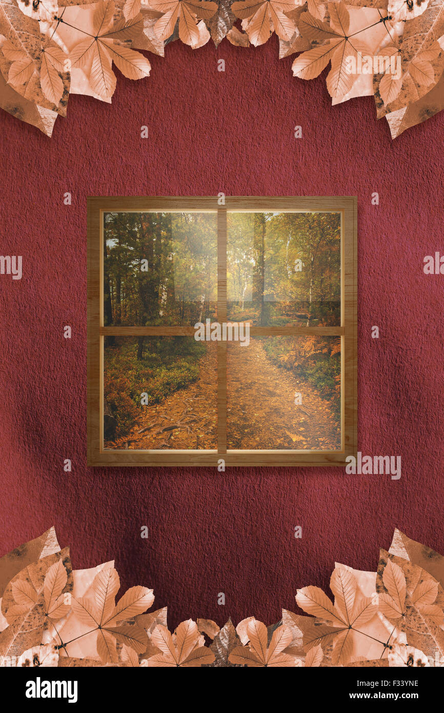 Composite image of square shape glass window Stock Photo - Alamy