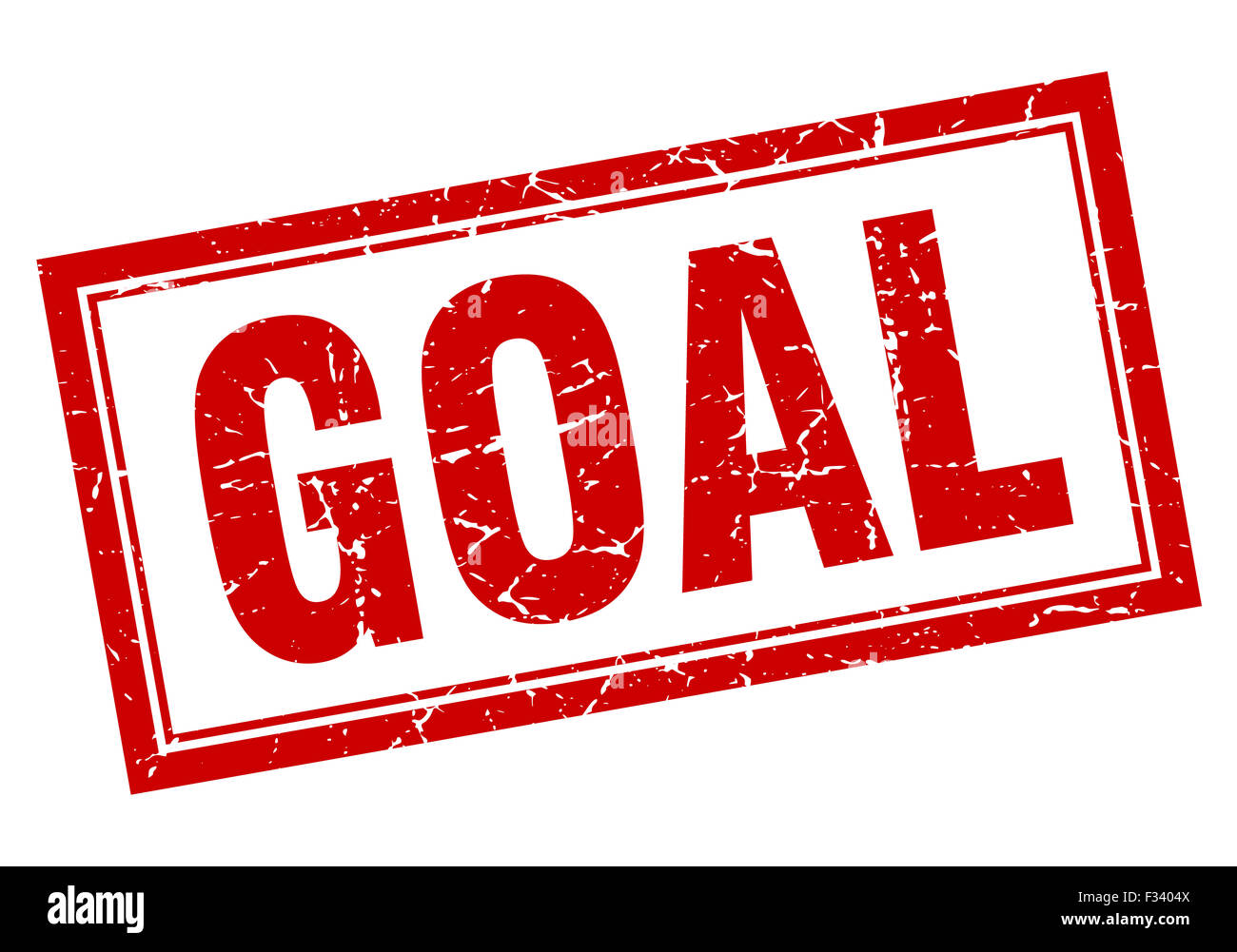 goal red square grunge stamp on white Stock Photo - Alamy
