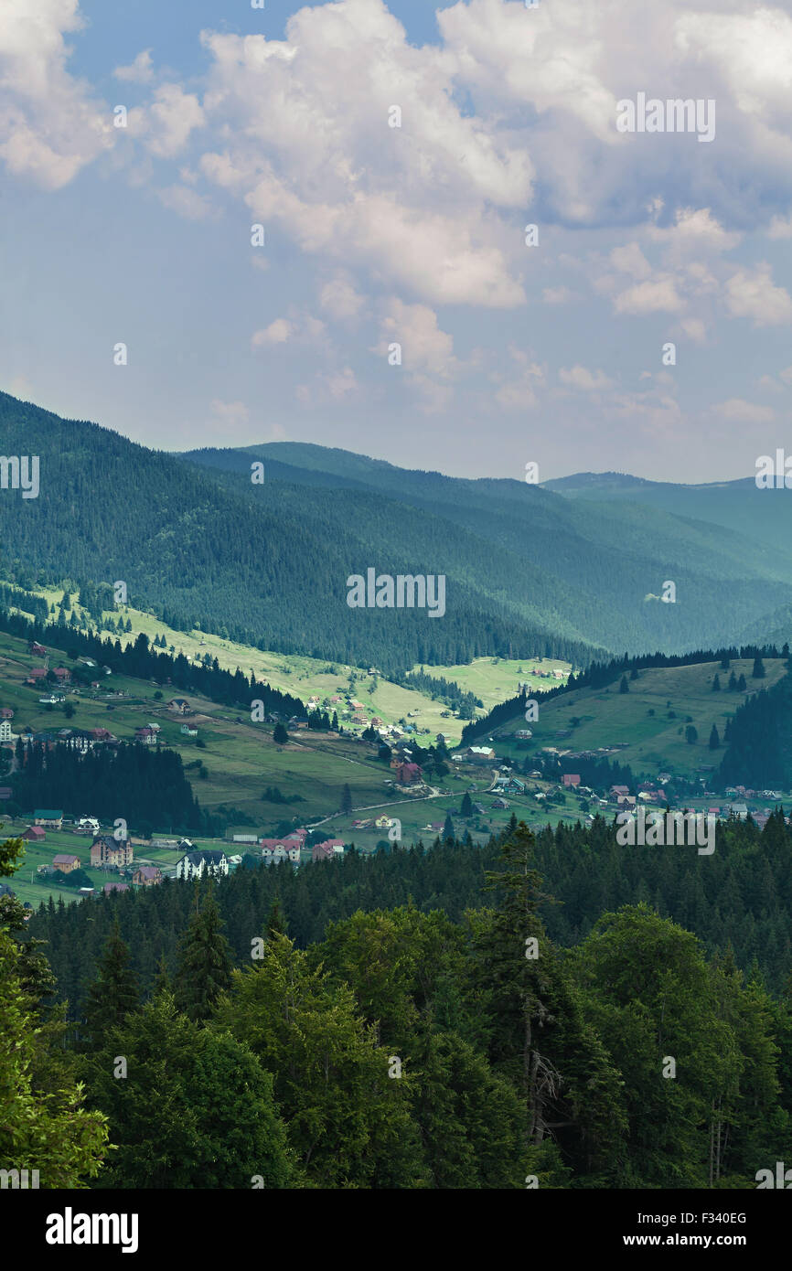 summer landscape Bukovel ski resort from top Stock Photo - Alamy