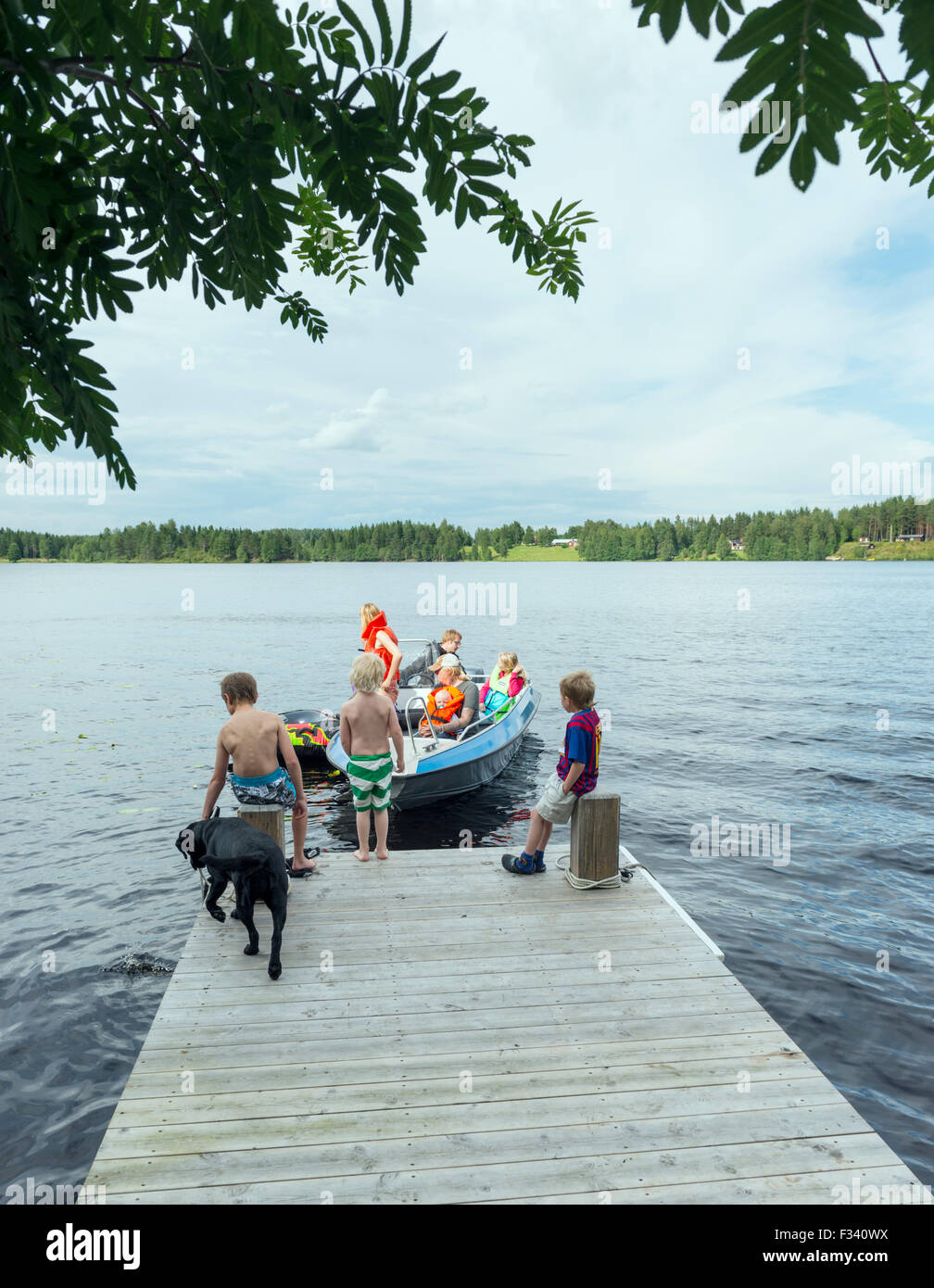 Child Boat Jetty High Resolution Stock Photography and Images - Alamy