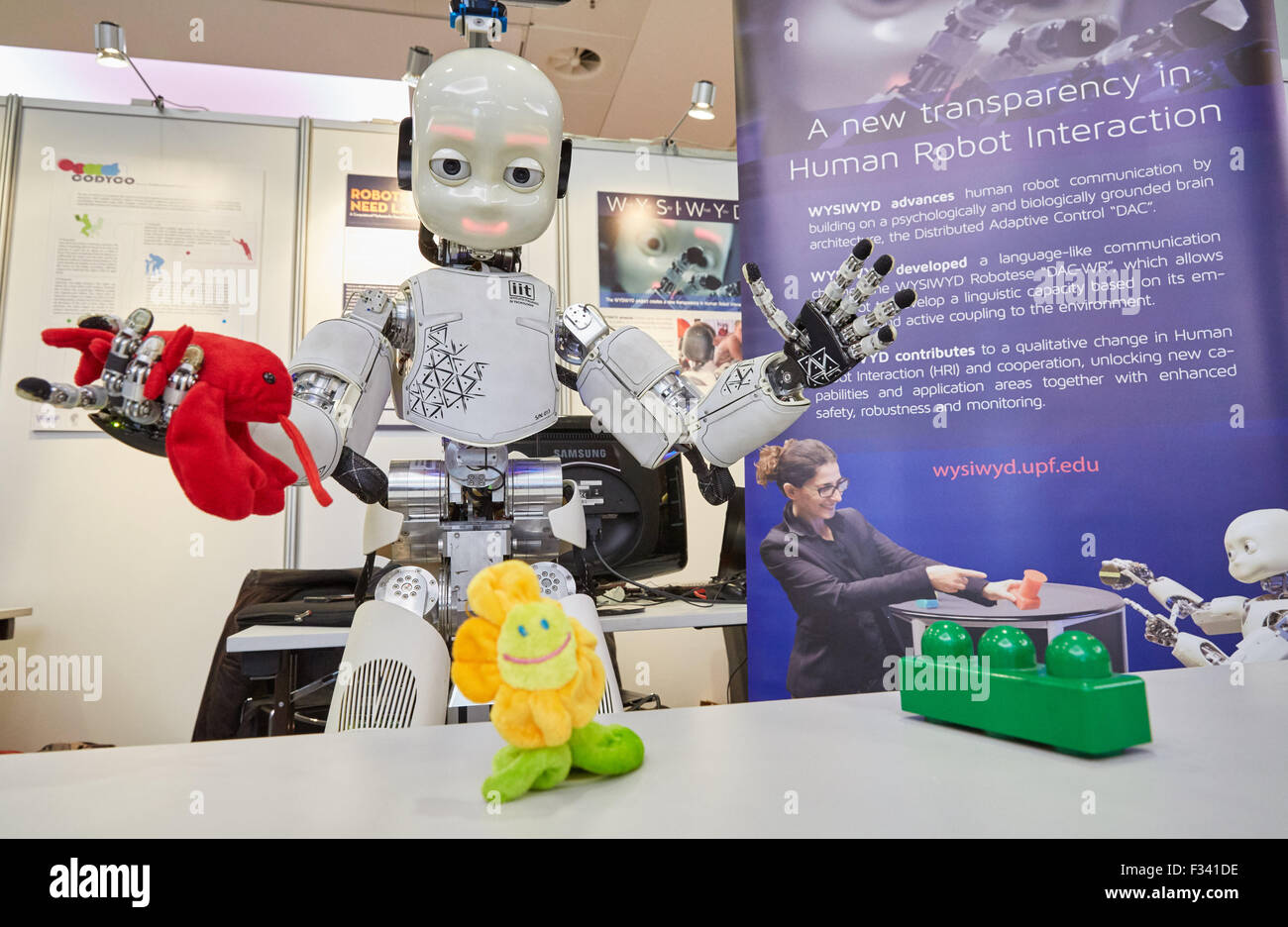 Hamburg, Germany. 29th Sep, 2015. An 'iCub Roboter', which was ...