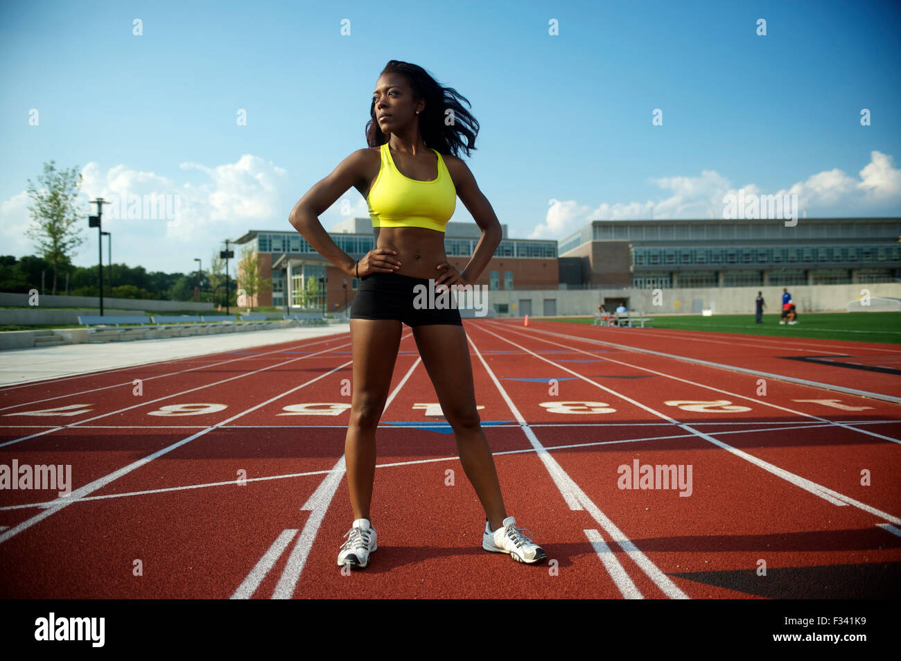 A female track athlete Stock Photo - Alamy