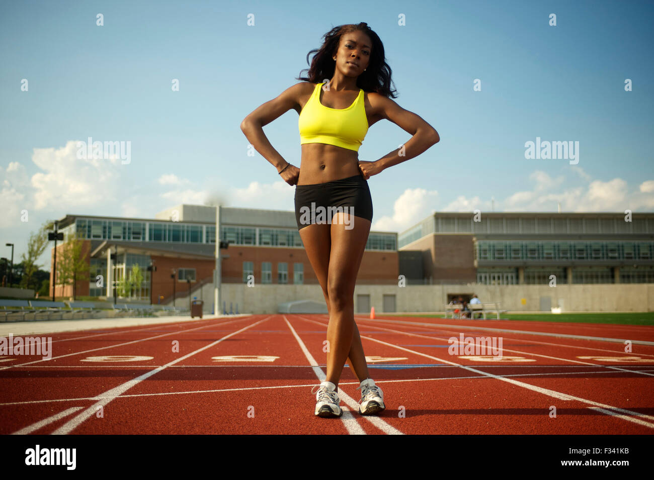 A female track athlete Stock Photo - Alamy