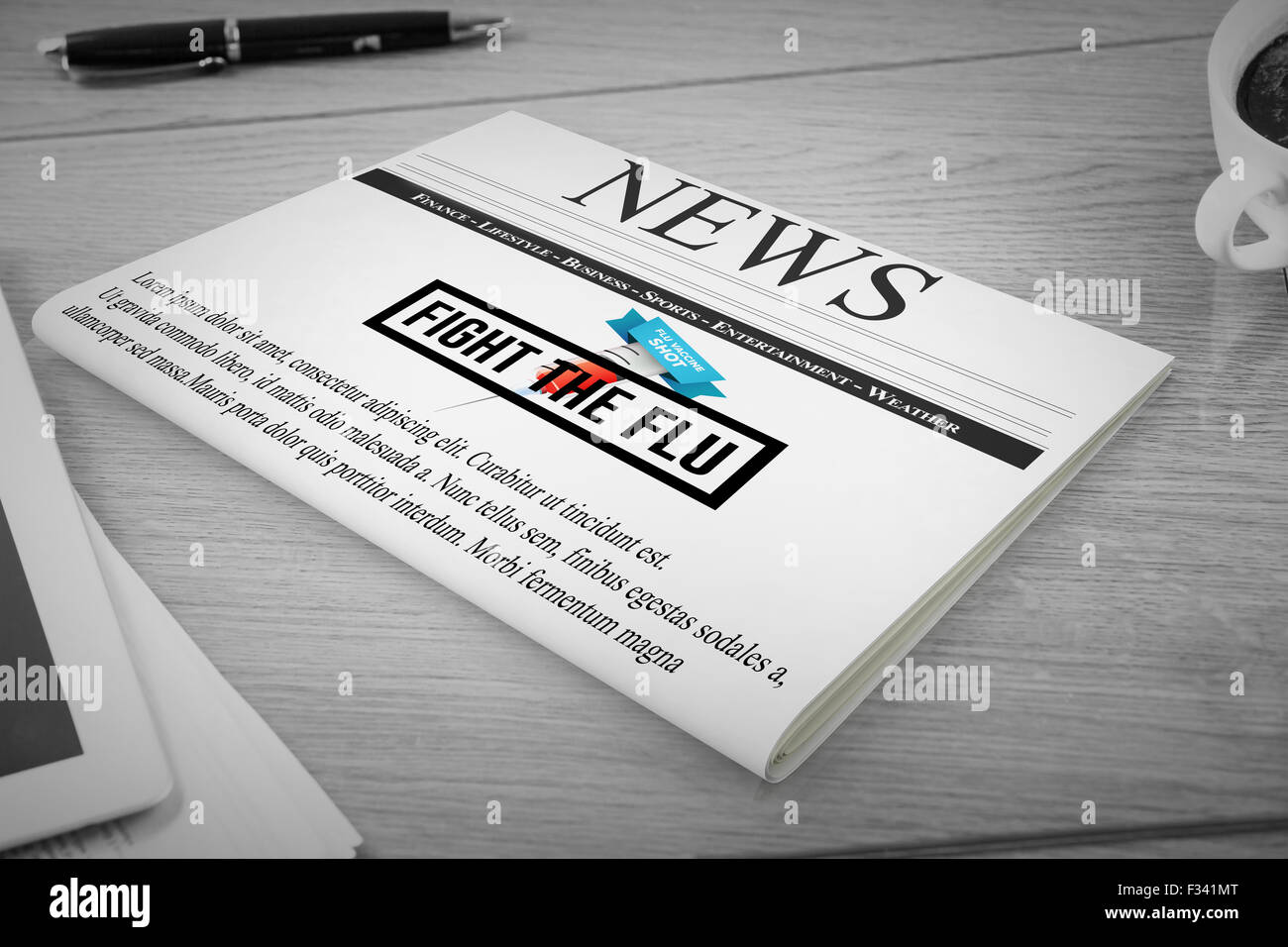 Composite image of flu shot message Stock Photo - Alamy