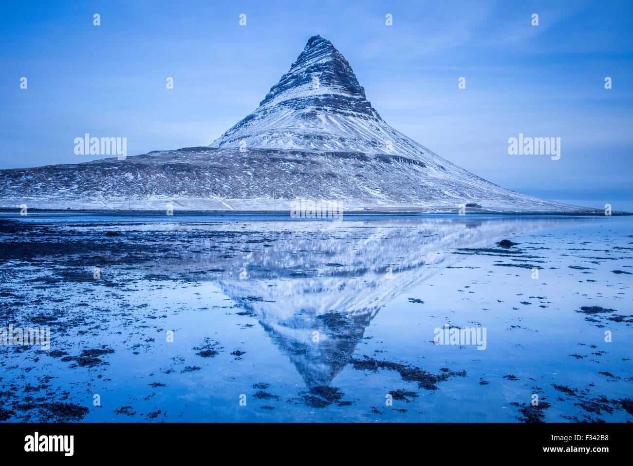 Kirkjufell at dawn, Snaefellsness Peninsula, Iceland Stock Photo - Alamy