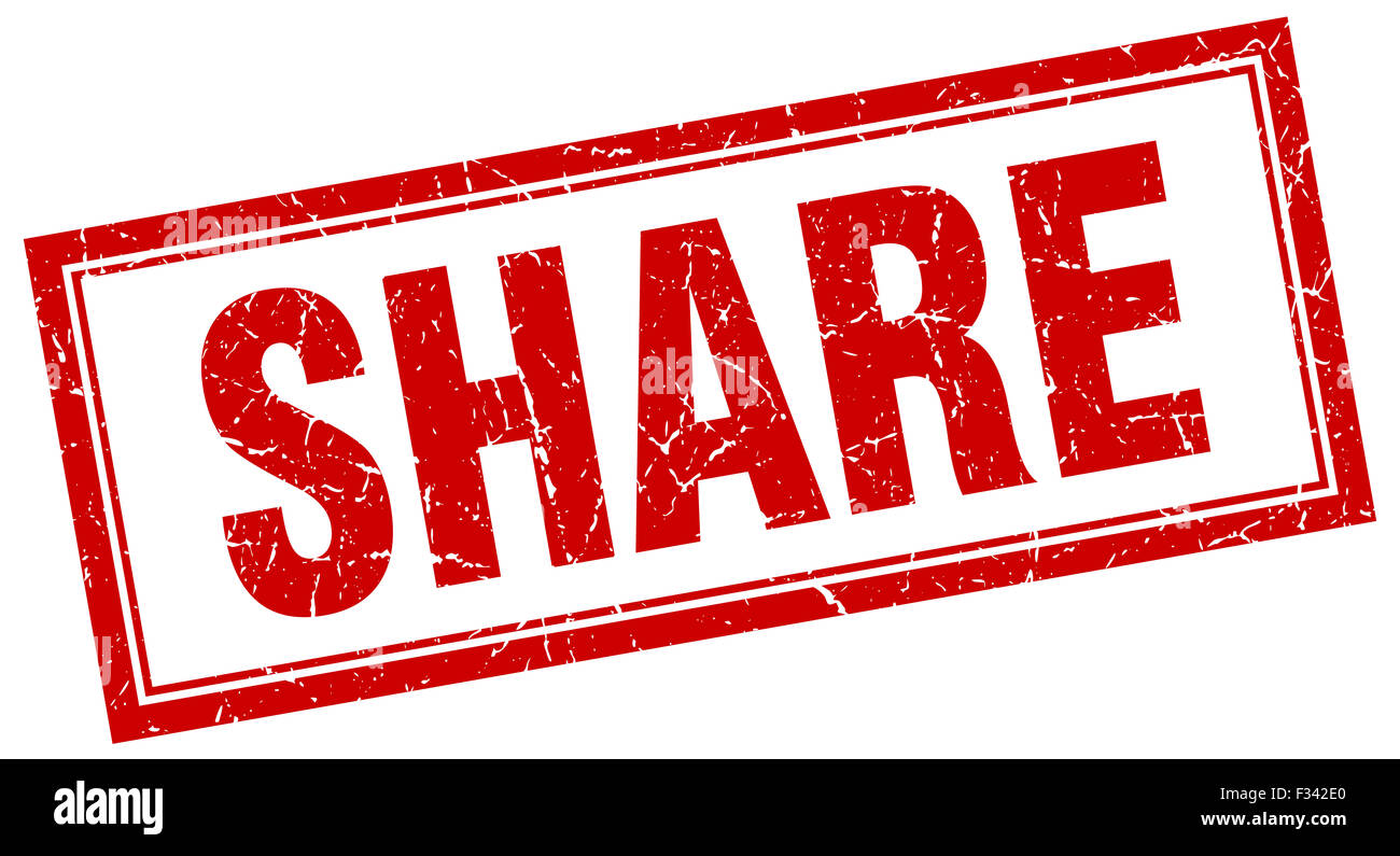 Share stamp square grunge hi-res stock photography and images - Alamy