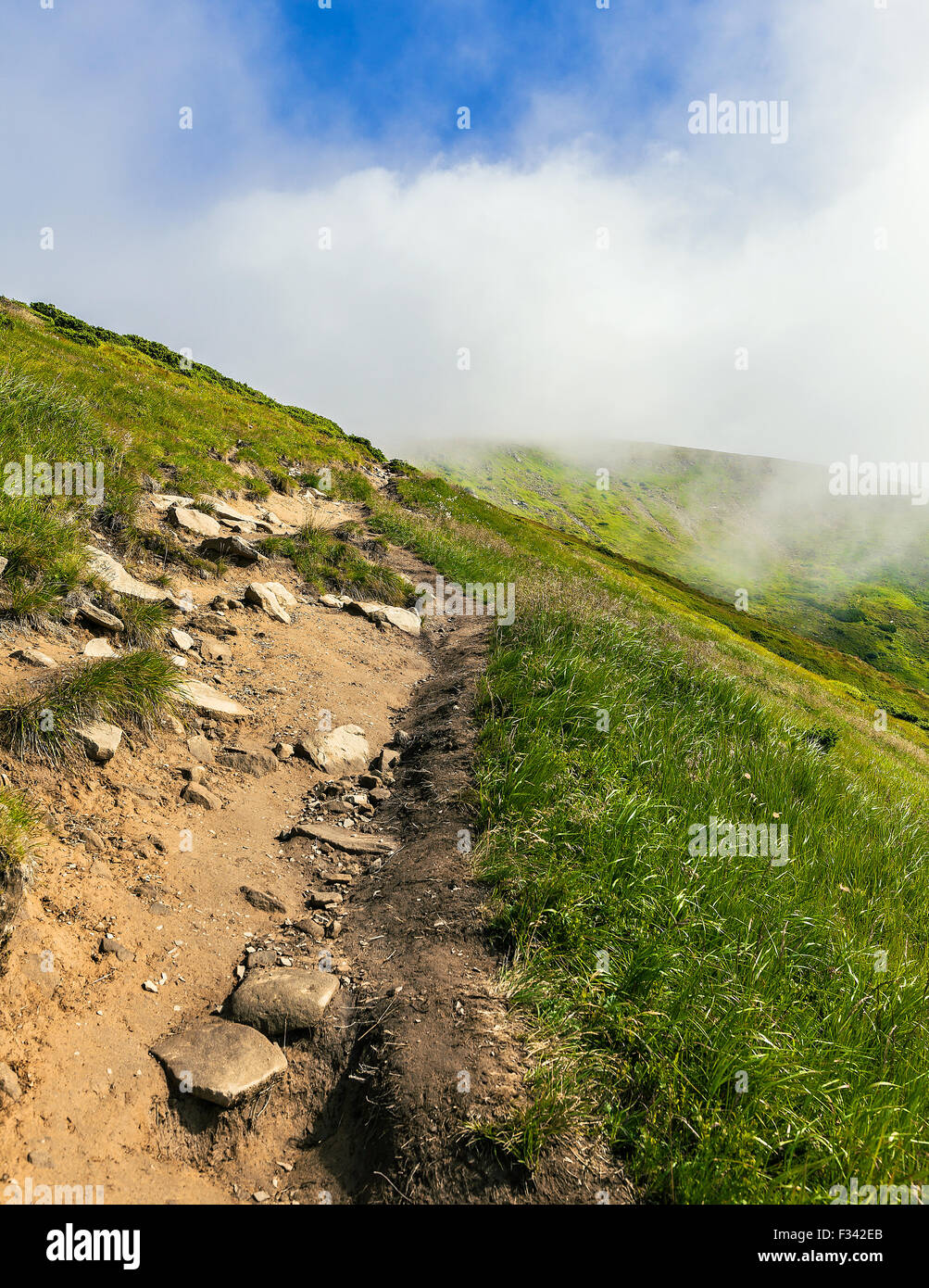 Carpathian landscape, view from the mountain Goverla Stock Photo - Alamy