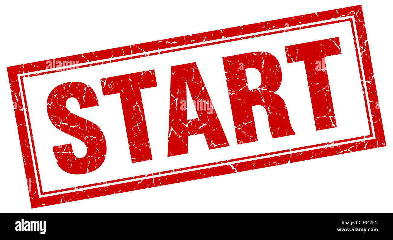 Start stamp square grunge Cut Out Stock Images & Pictures - Alamy
