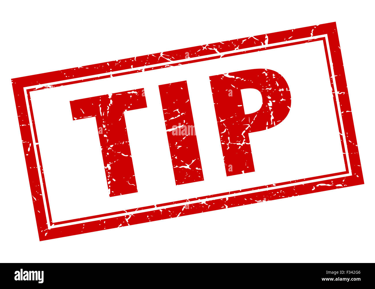 tip red square grunge stamp on white Stock Photo - Alamy