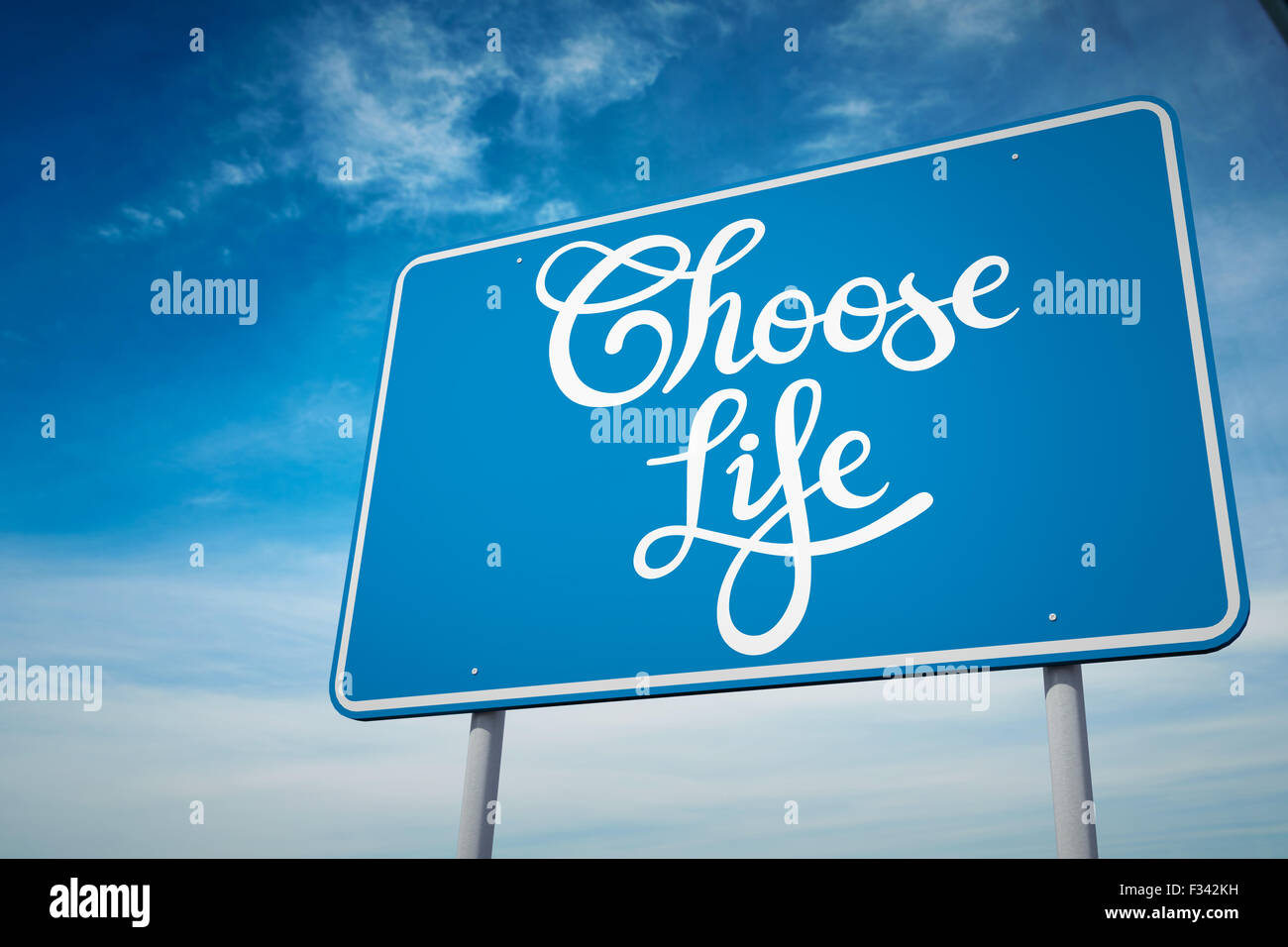 Composite image of choose life Stock Photo - Alamy