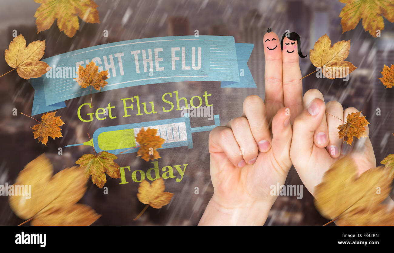 Composite image of happy fingers Stock Photo - Alamy