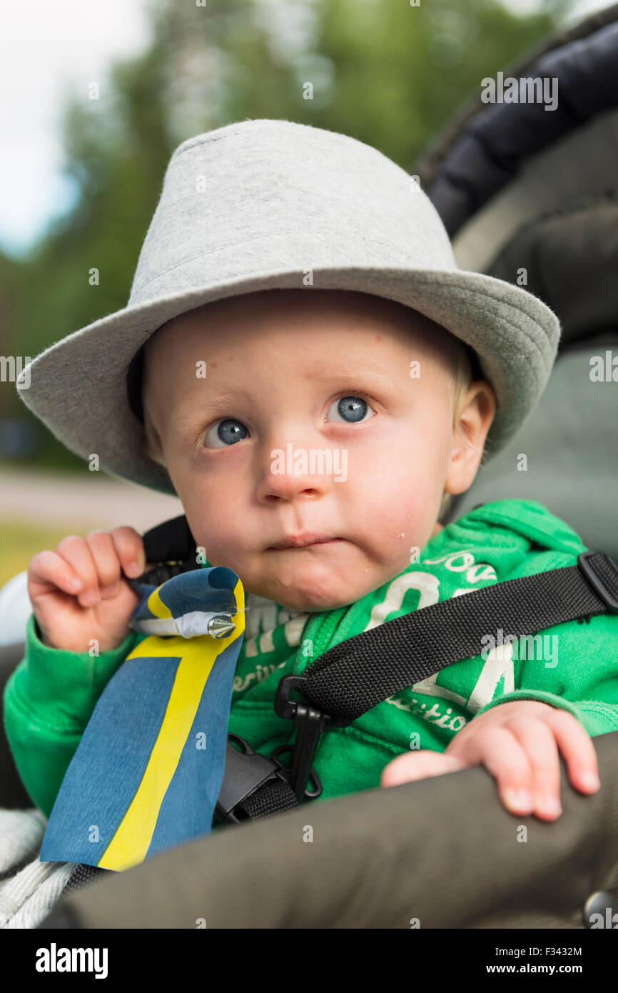 Young boy with hat Stock Photo - Alamy