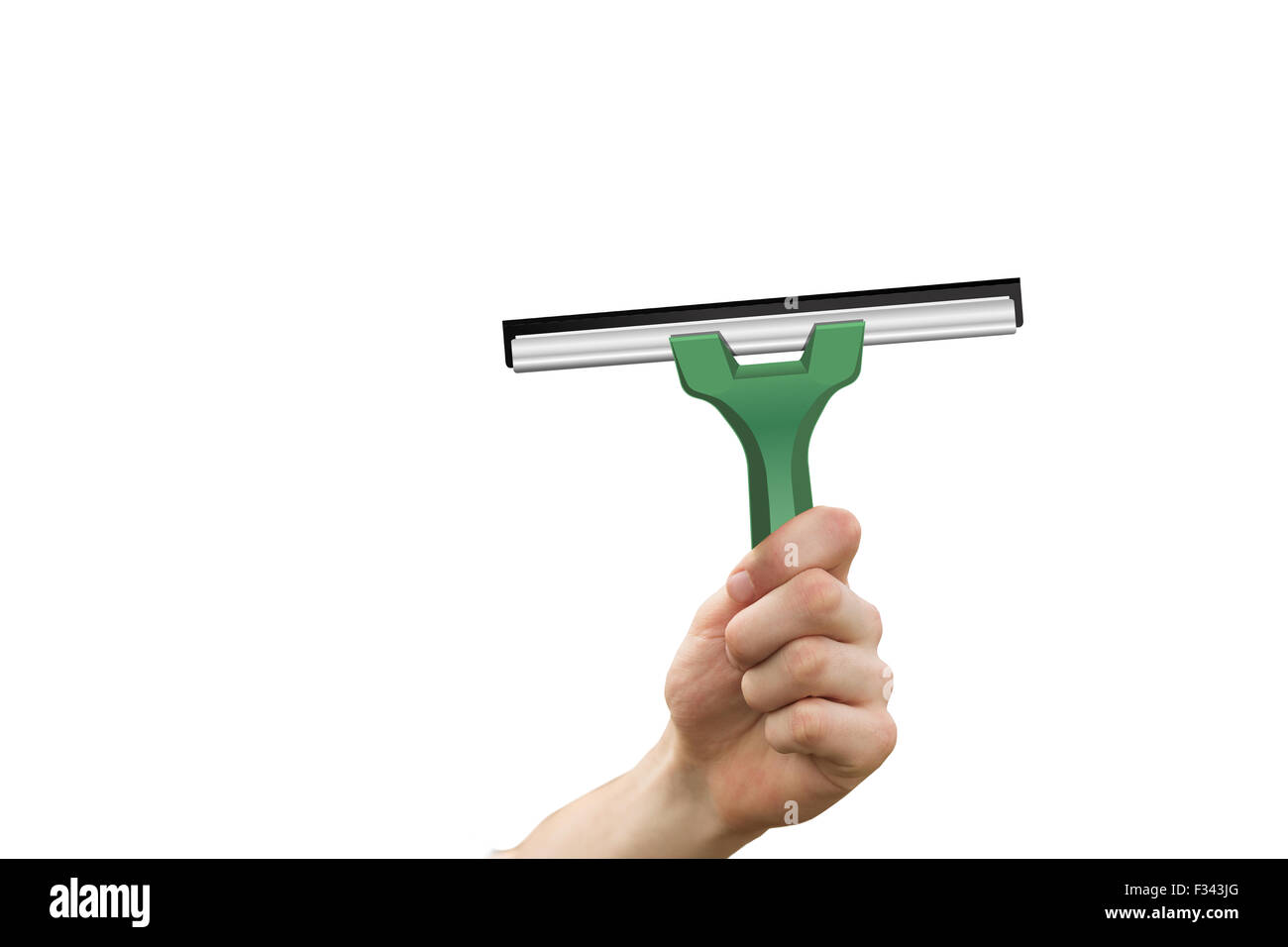 A Hand using a wiper Stock Photo - Alamy