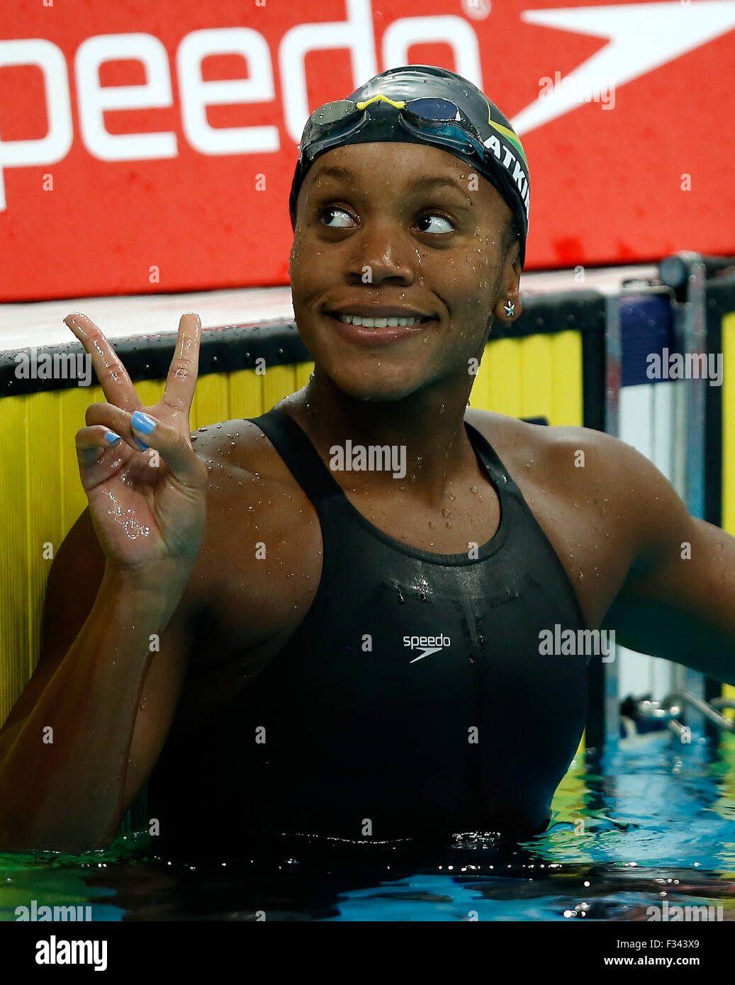 Beijing, China. 29th September, 2015. Jamaica's Alia Atkinson ...