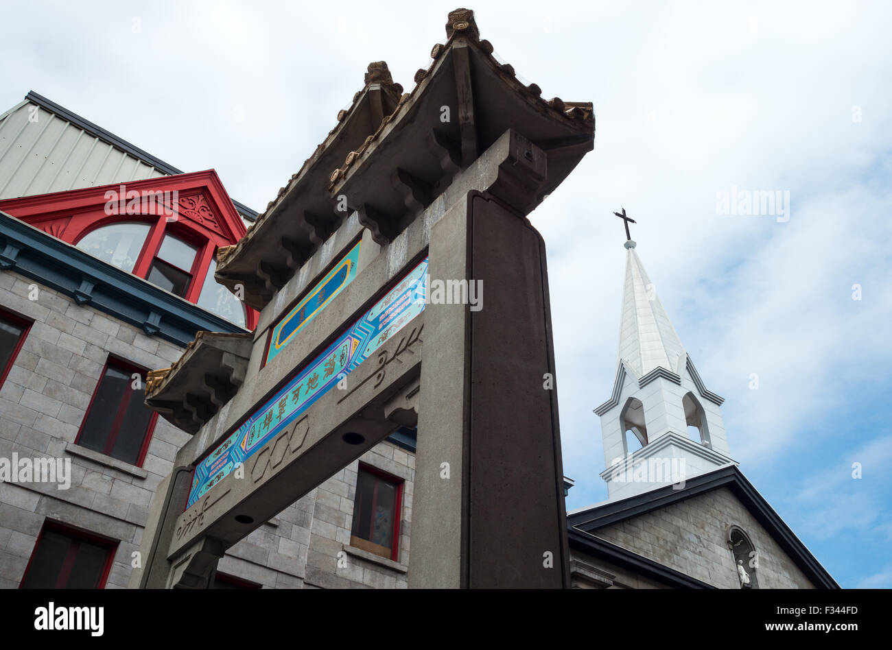 Quebec, Montreal, architectures of Chinatown Stock Photo - Alamy