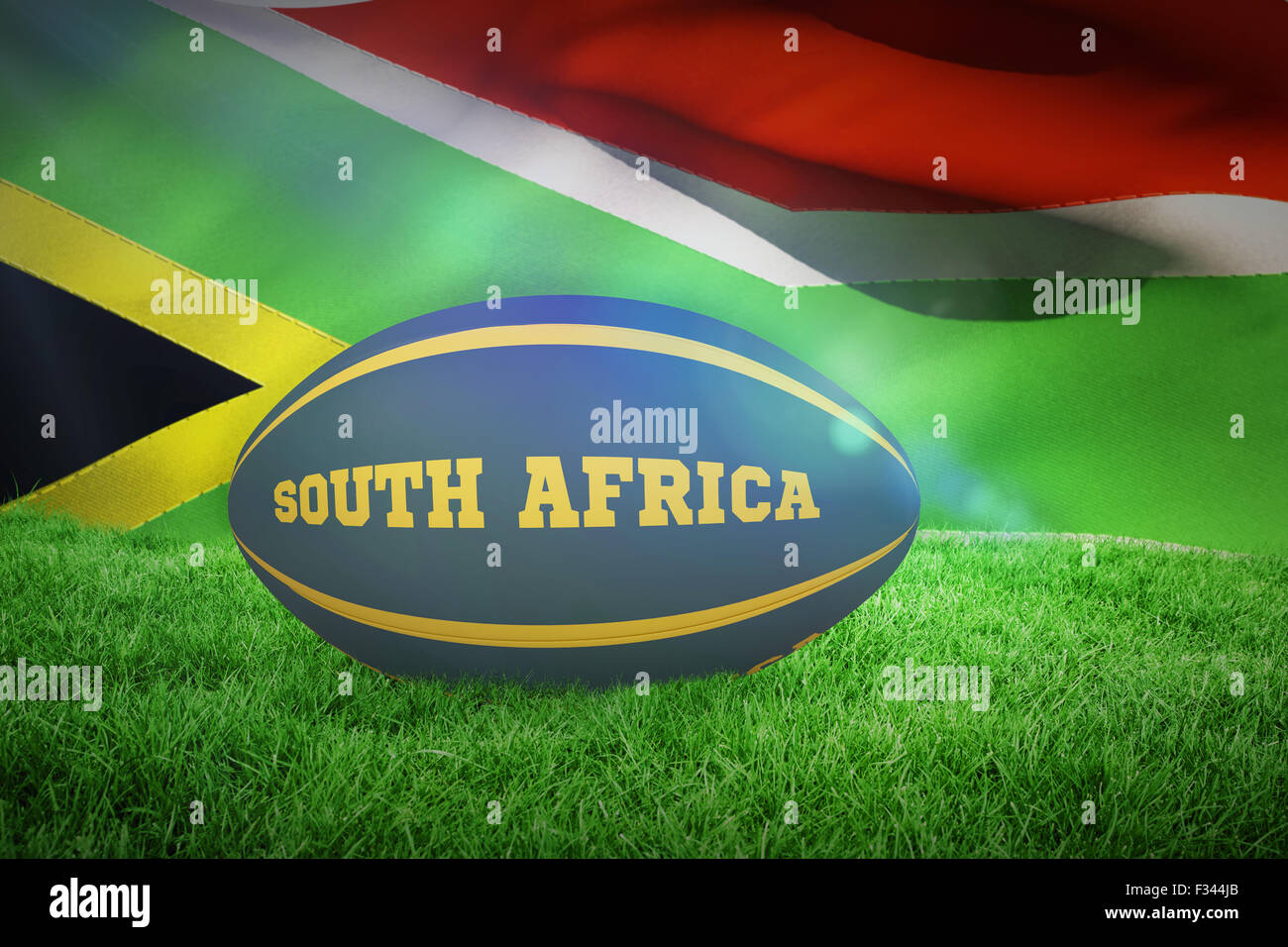 Composite image of south africa rugby ball Stock Photo - Alamy