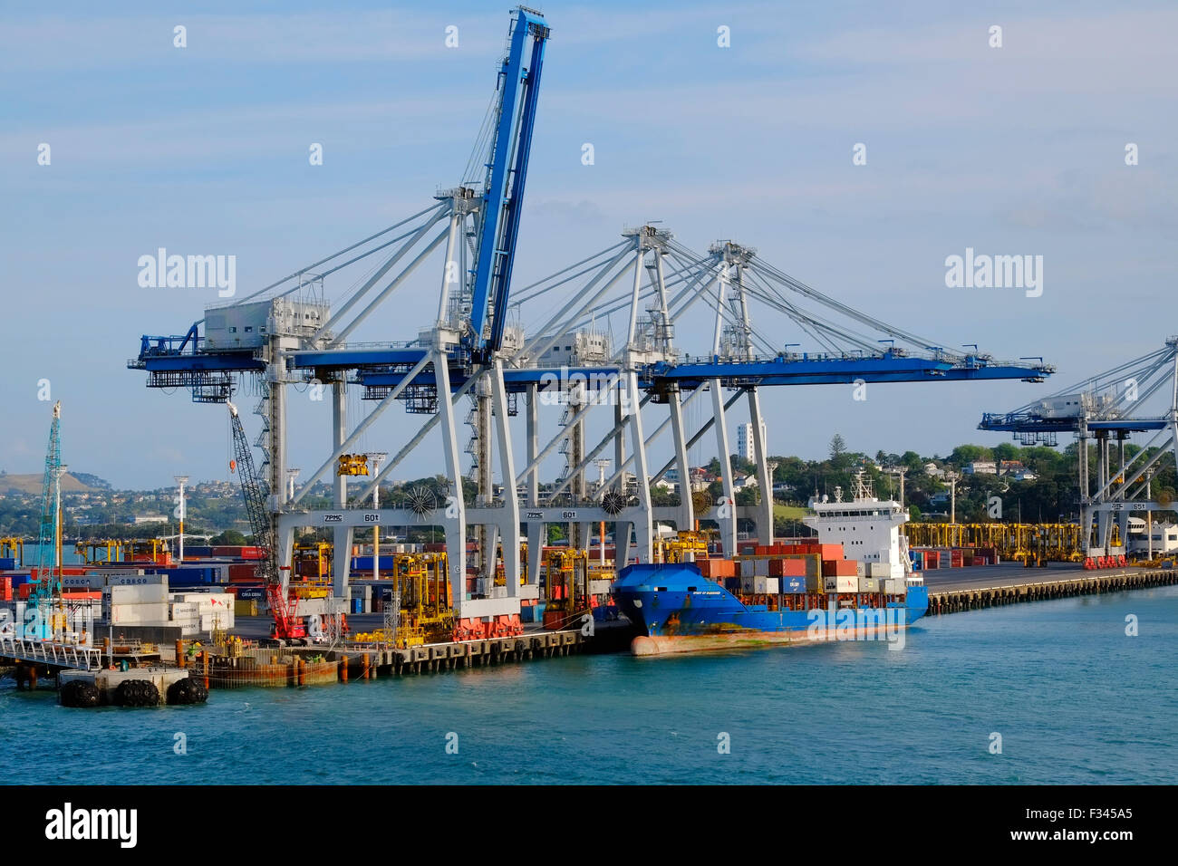 Ship Loading Dock Area Auckland New Zealand NZ North Island Harbour ...