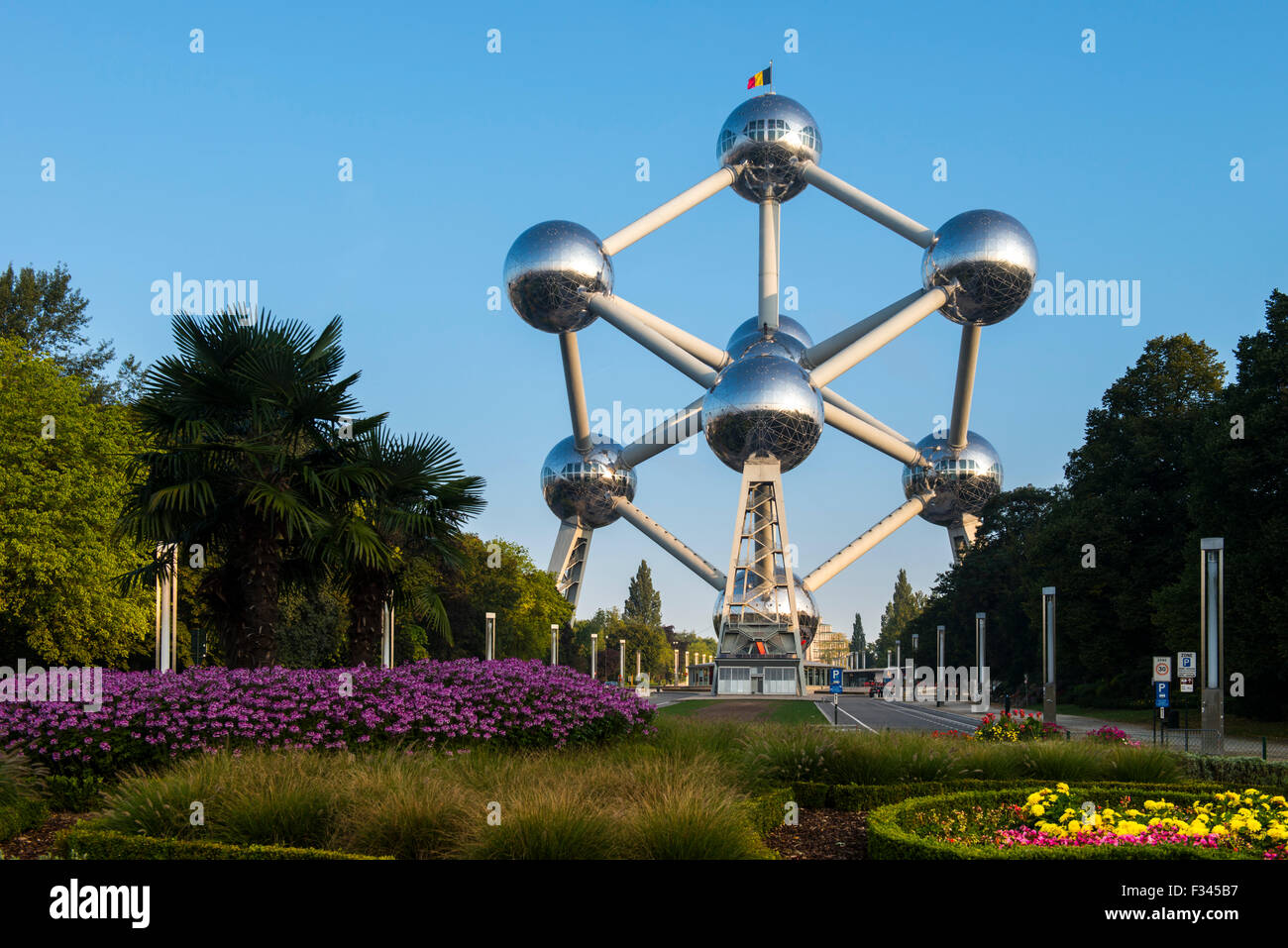 Atomium, the model of an iron molecule, in Brussels Belgium Europe ...