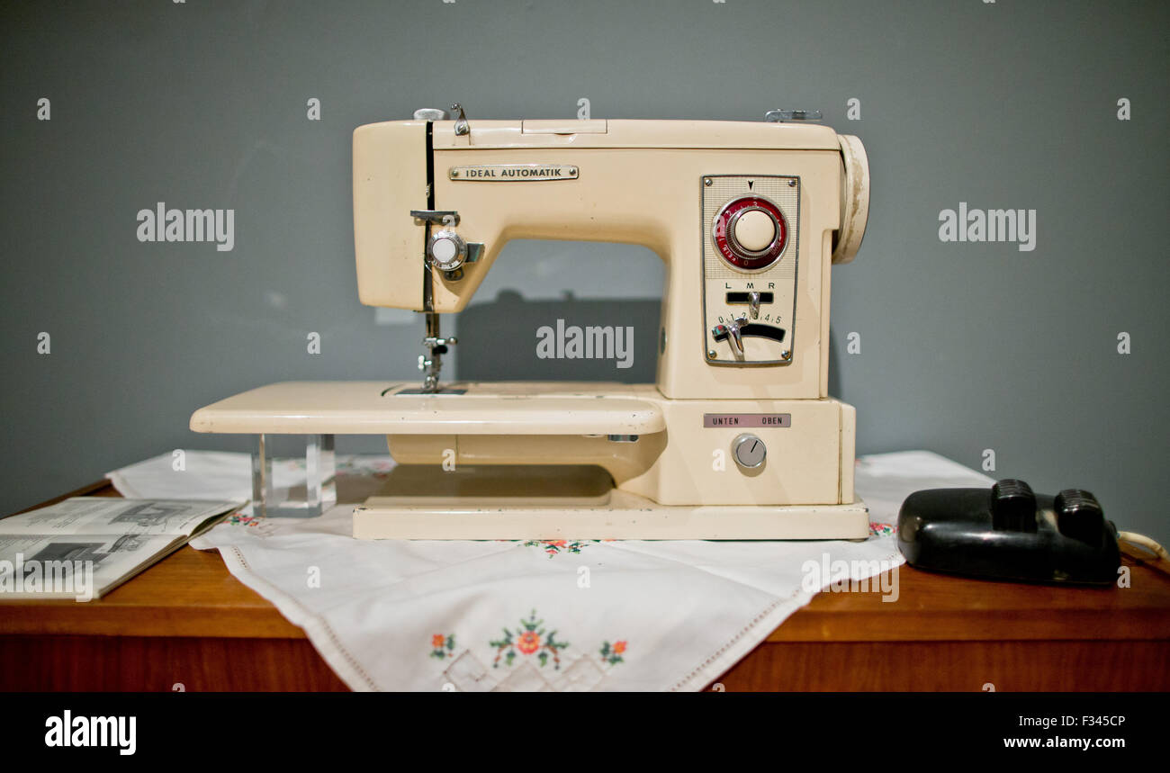 Fuerth, Germany. 15th Sep, 2015. A 'Quelle' sewing machine from 1966 is ...