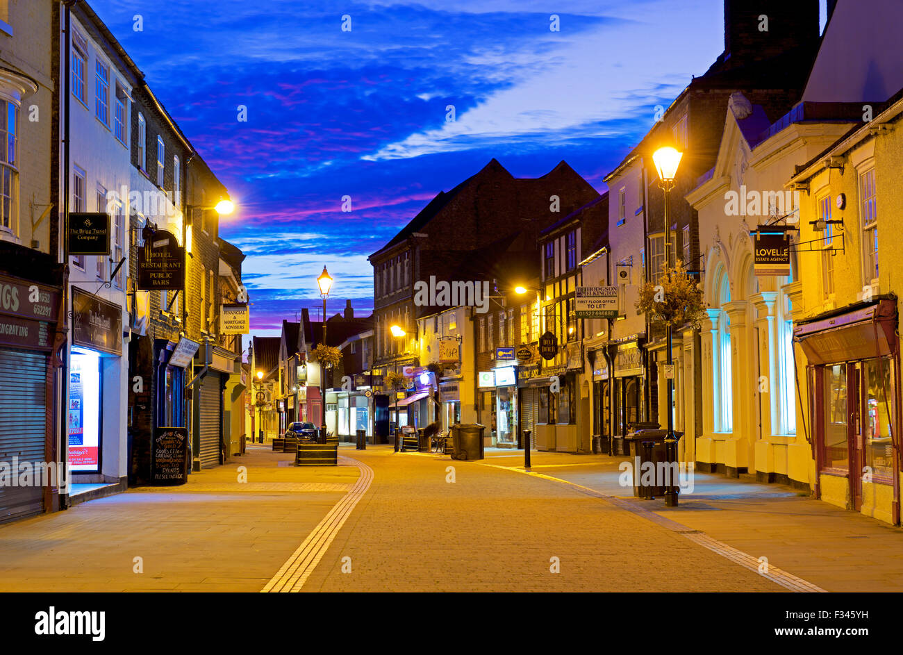Twilight in Brigg, North Lincolnshire, England UK Stock Photo - Alamy