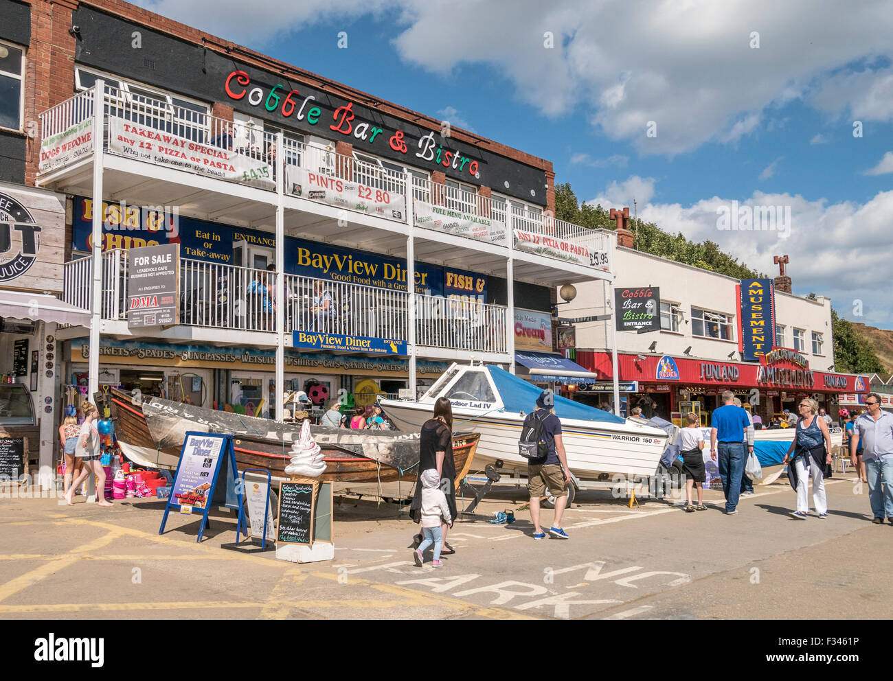 Coble landing filey hi-res stock photography and images - Alamy