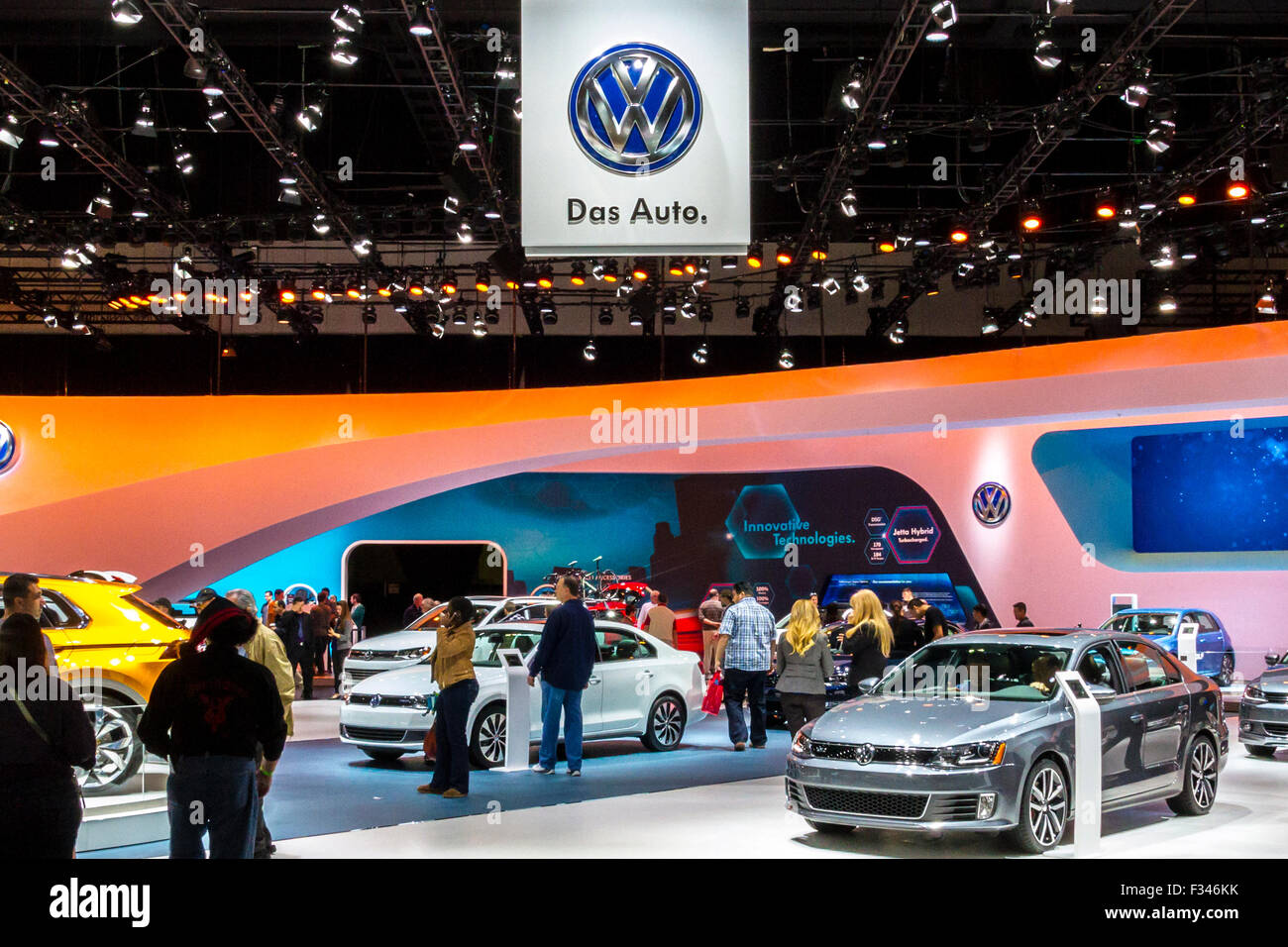 The Volkswagen display at the 2013 Los Angeles Auto Show Stock Photo ...