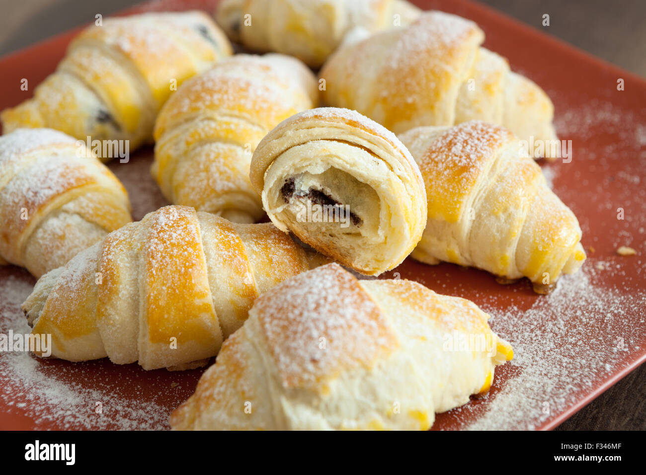 Fresh homemade croissants Stock Photo - Alamy