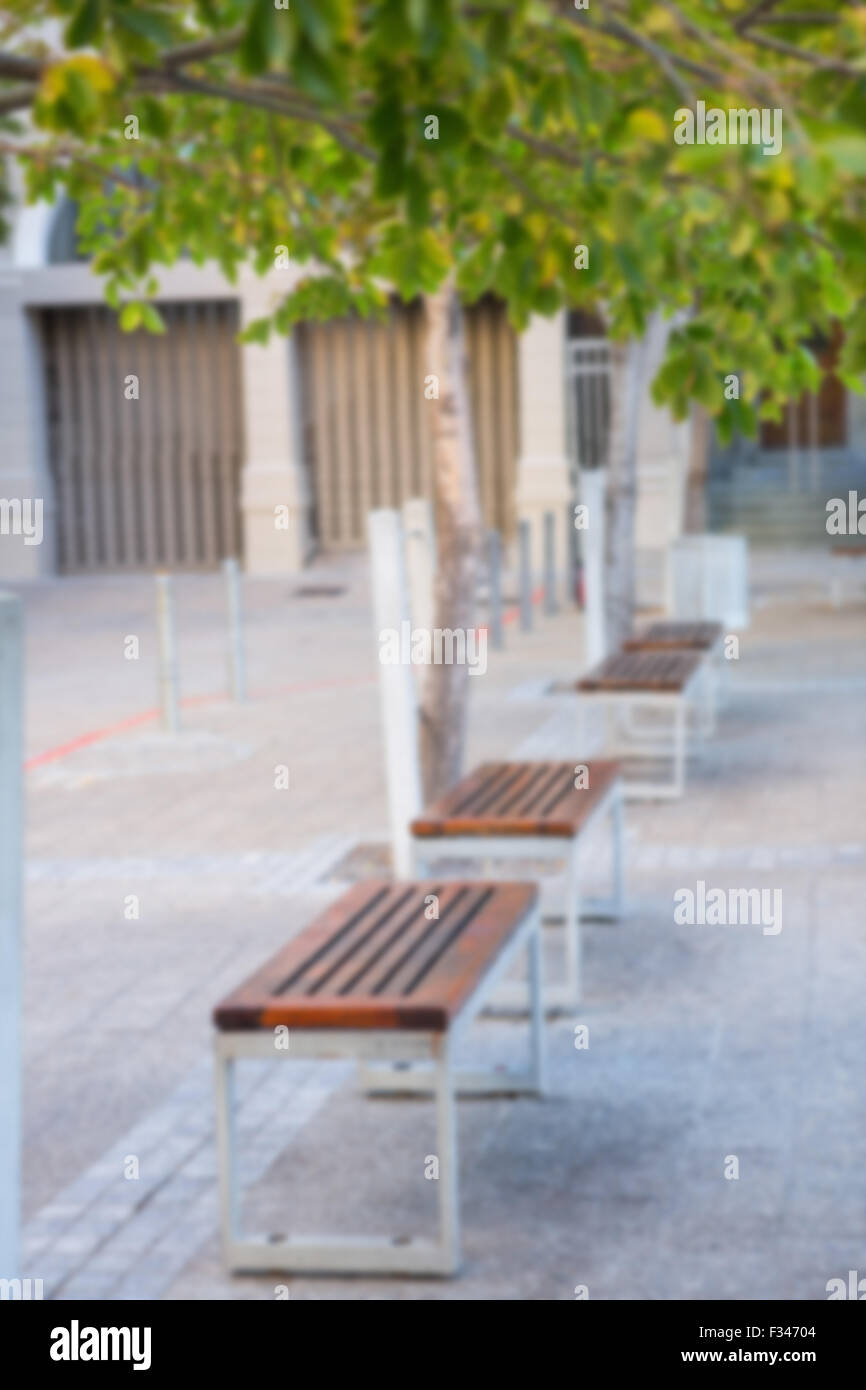 Benches and trees Stock Photo - Alamy