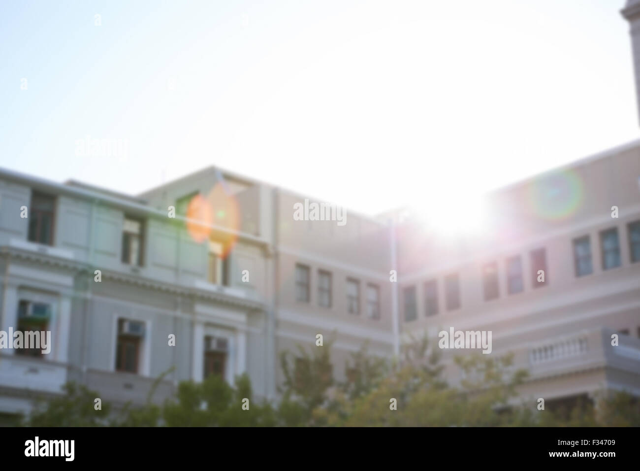 Large building against sunny sky Stock Photo - Alamy