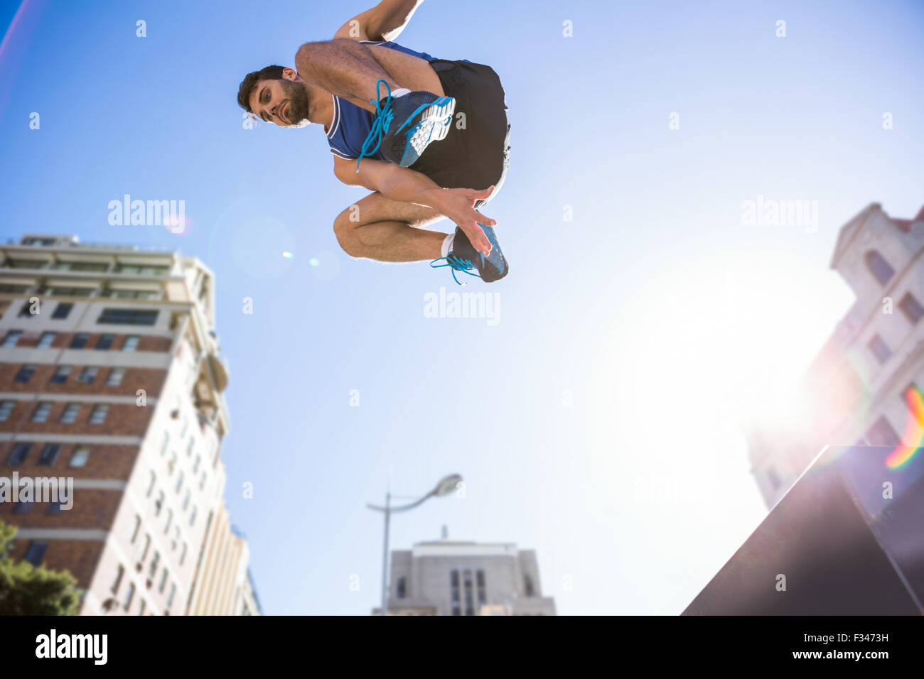 Jumping off building hi-res stock photography and images - Alamy