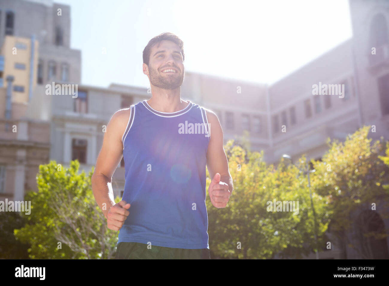 Male athlete jogging hi-res stock photography and images - Alamy