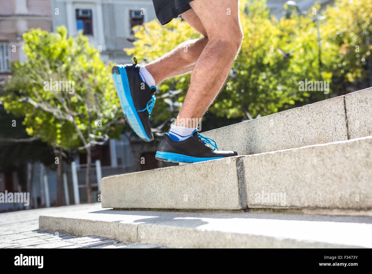 Jogging up stairs hi-res stock photography and images - Alamy