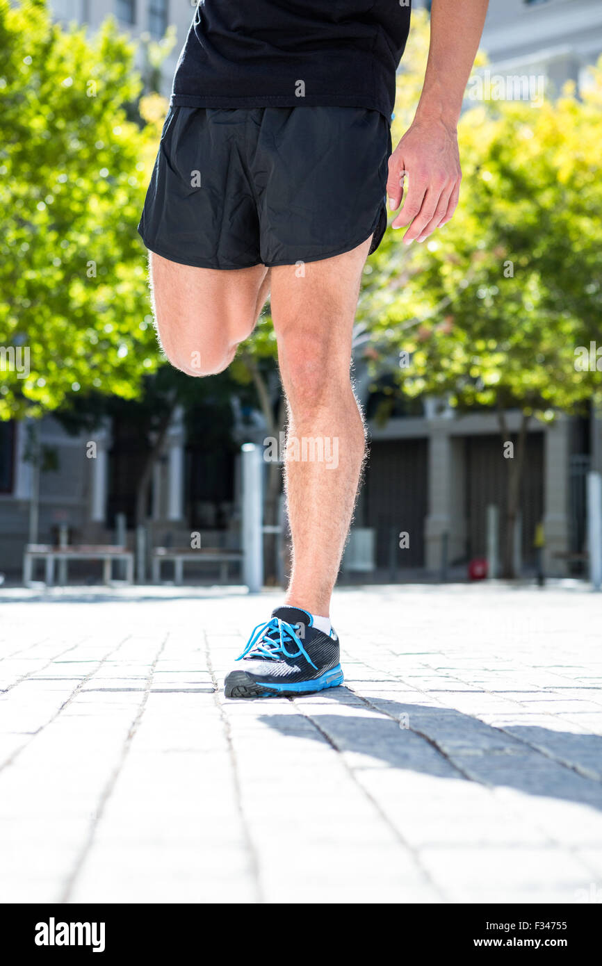 Stretching outdoors low angle hi-res stock photography and images - Alamy