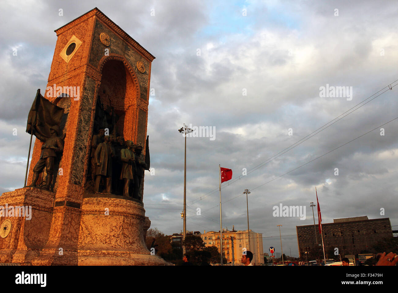 Istanbul, Turkey - September 14, 2015: Taksim Square situated in the ...